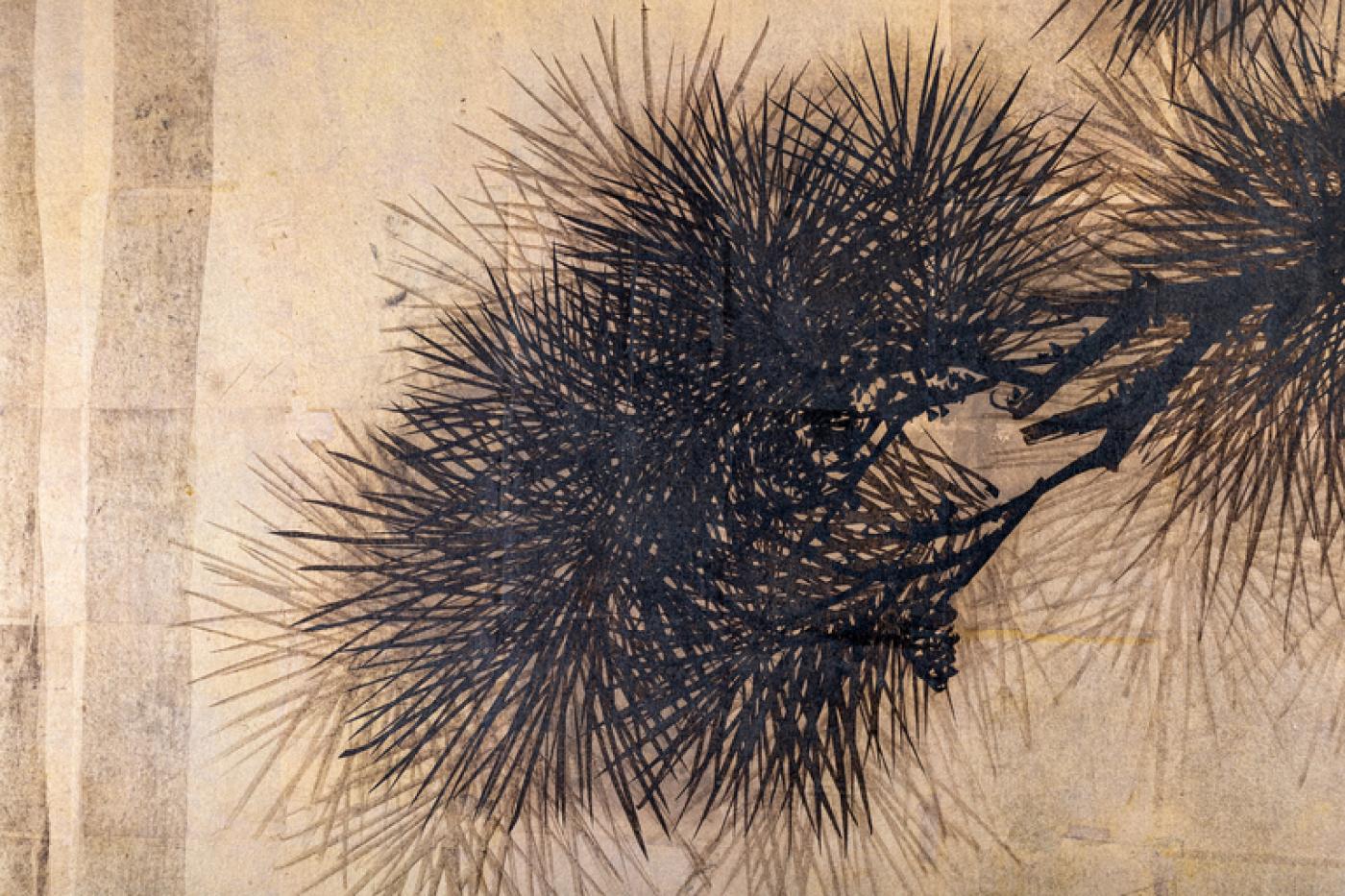 Suzuki Shonen - Japanese Two Panel Screen: Forest Scene on Silver by ...