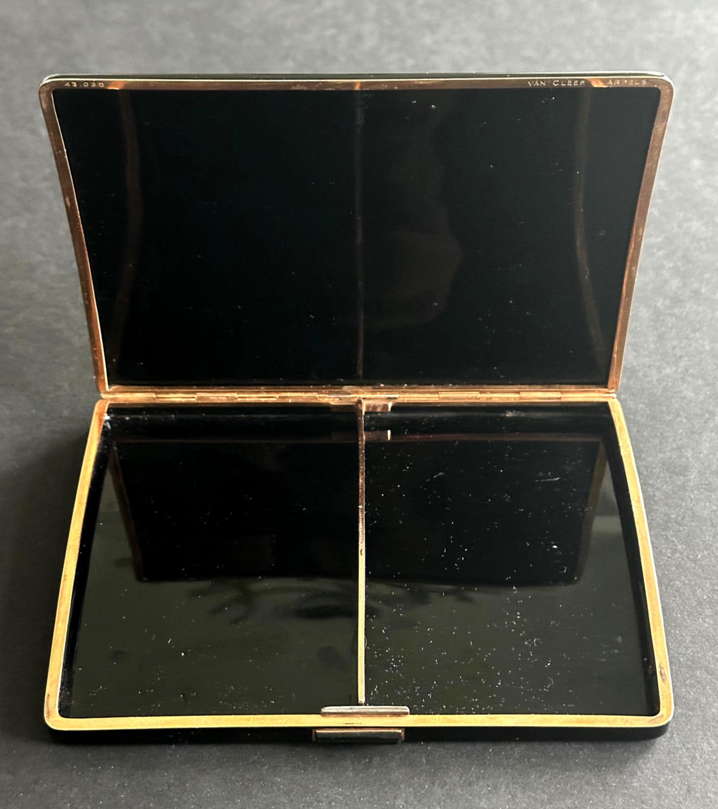 Van Cleef & Arpels - French Art Deco Enamel and Gilt Box by Van Cleef ...