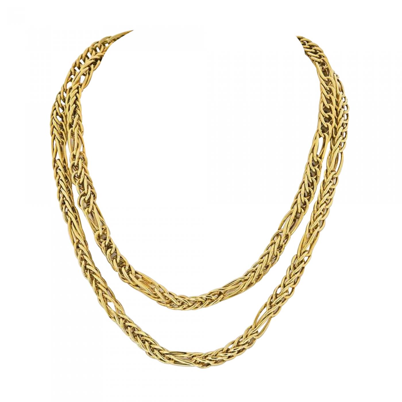 Van Cleef & Arpels - VAN CLEEF & ARPELS 18K YELLOW GOLD 1970'S LONG ...