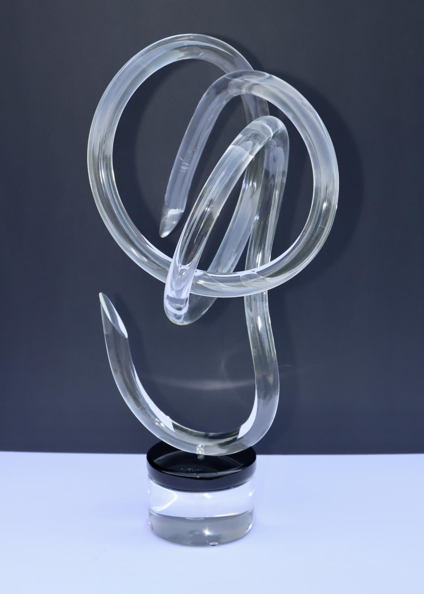 Van Teal - 1970's Van Teal Twisted Lucite Sculpture