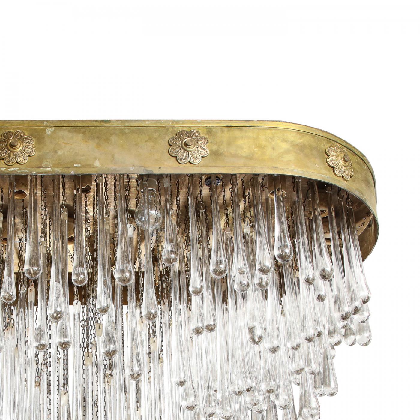 Venini - Venini Exceptional Glass Teardrop Chandelier 1950s