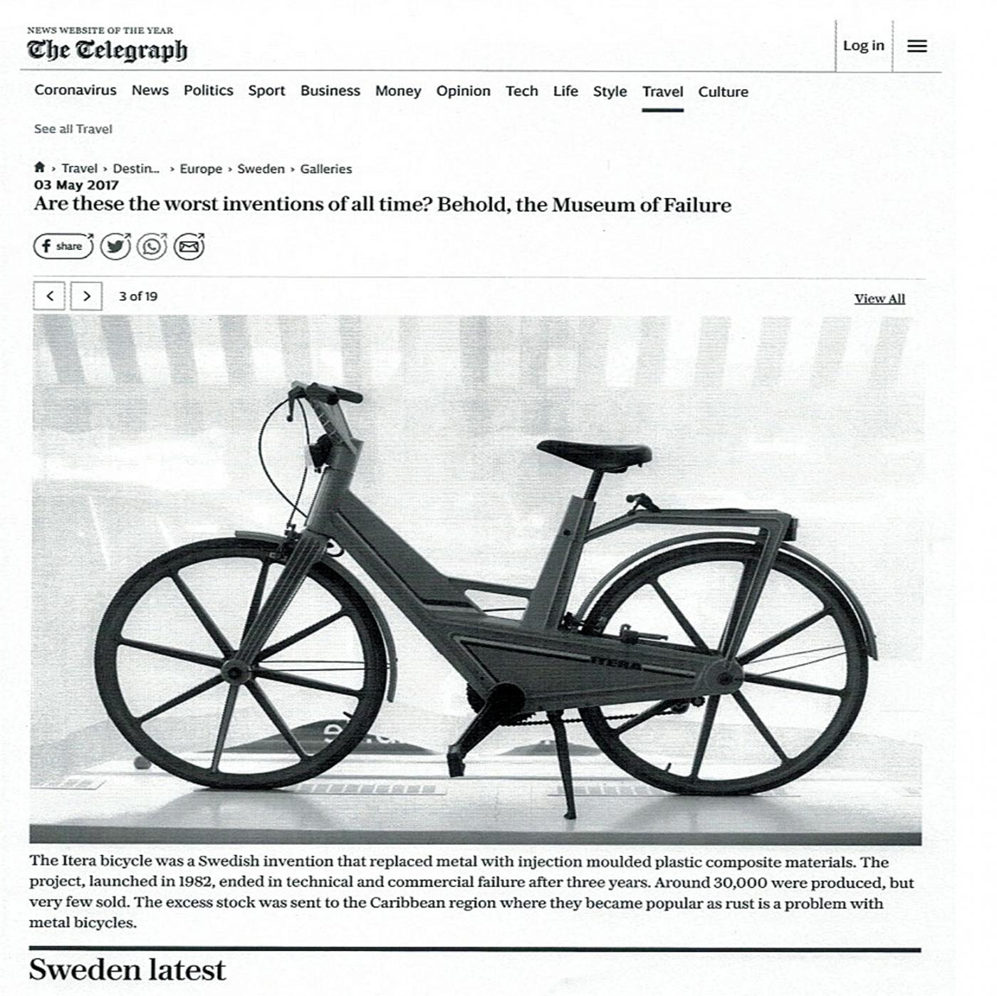 Volvo - Rare ITERA Plastic Bicycle 1981 for VOLVO