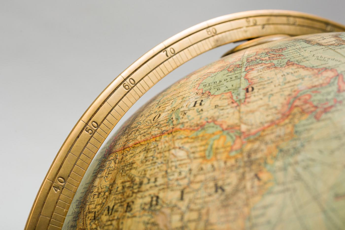 Wagner & Debes, Lehrm-Anst, of Leipzig - 12" German Terrestrial Globe ...