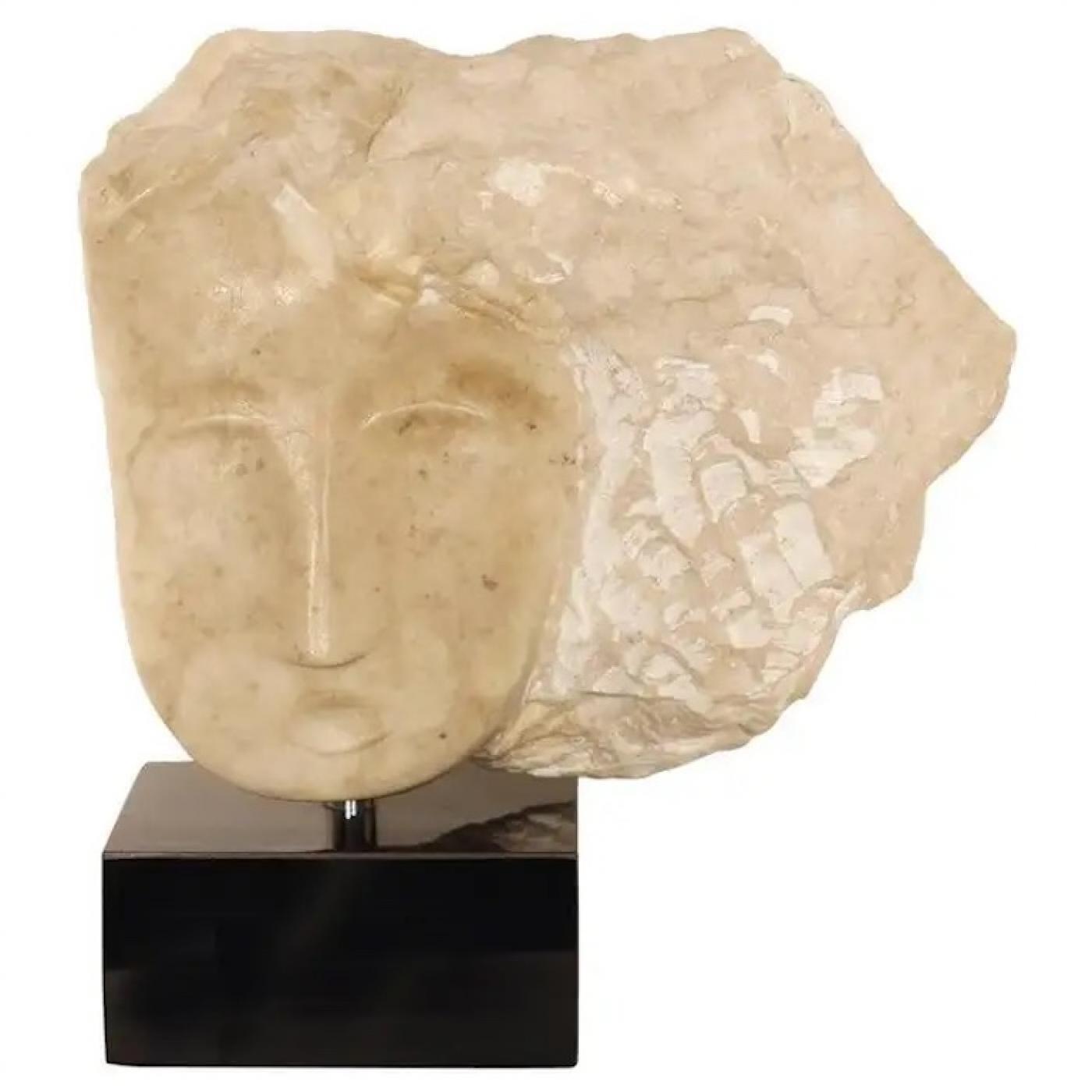 Wendy Hendelman - Wendy Hendelman Creamy Alabaster Head Sculpture, 2016