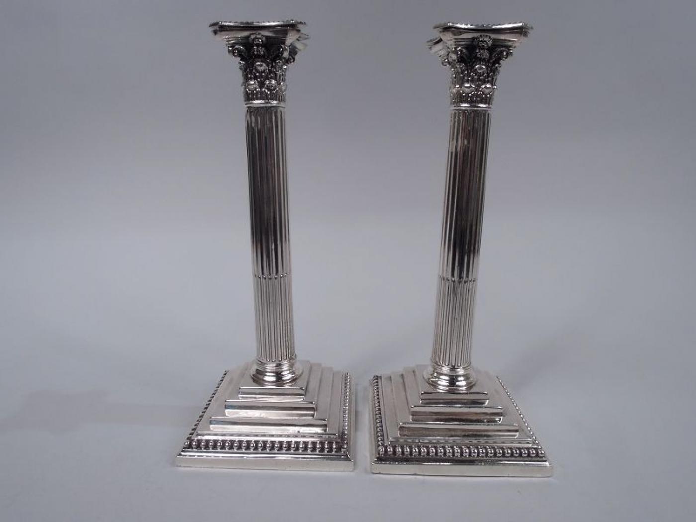William Hutton & Sons - Pair of English Victorian Neoclassical Sterling ...