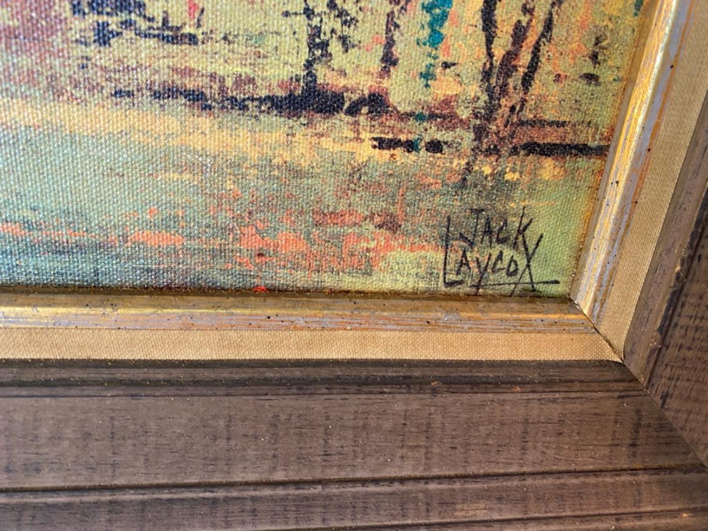 (William) Jack Laycox - SILKSCREEN ON CANVAS 'SUNDAY AFTERNOON' BY JACK ...