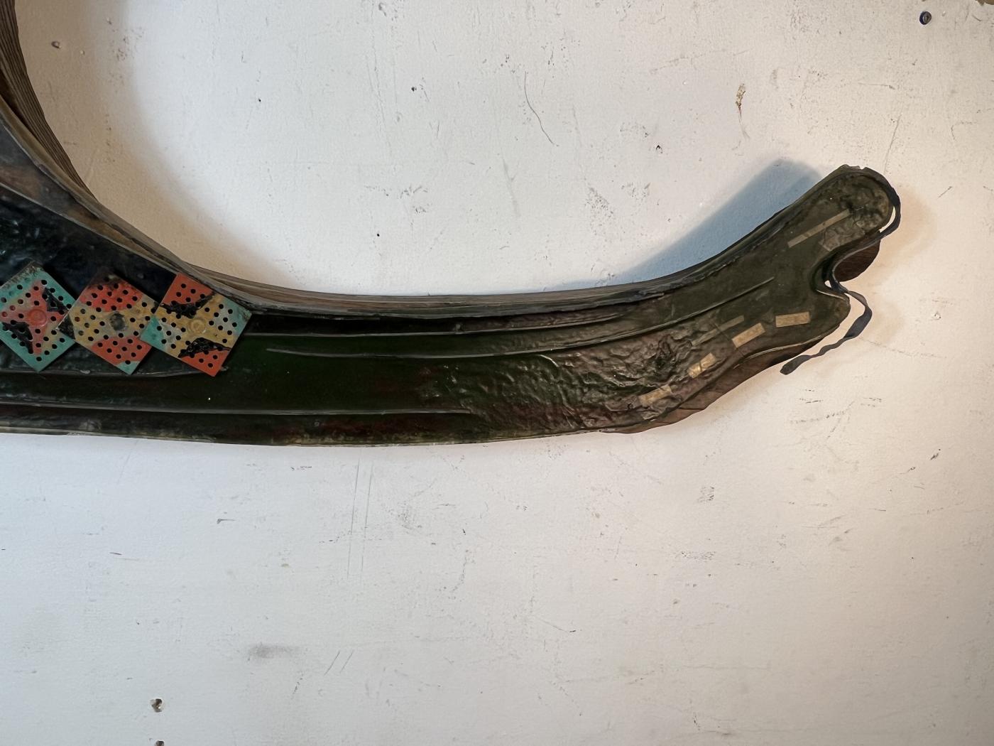 Witco - UNIQUE MID CENTURY RESIN AND WOOD VIKING SHIP WALL SCULPTURE BY ...