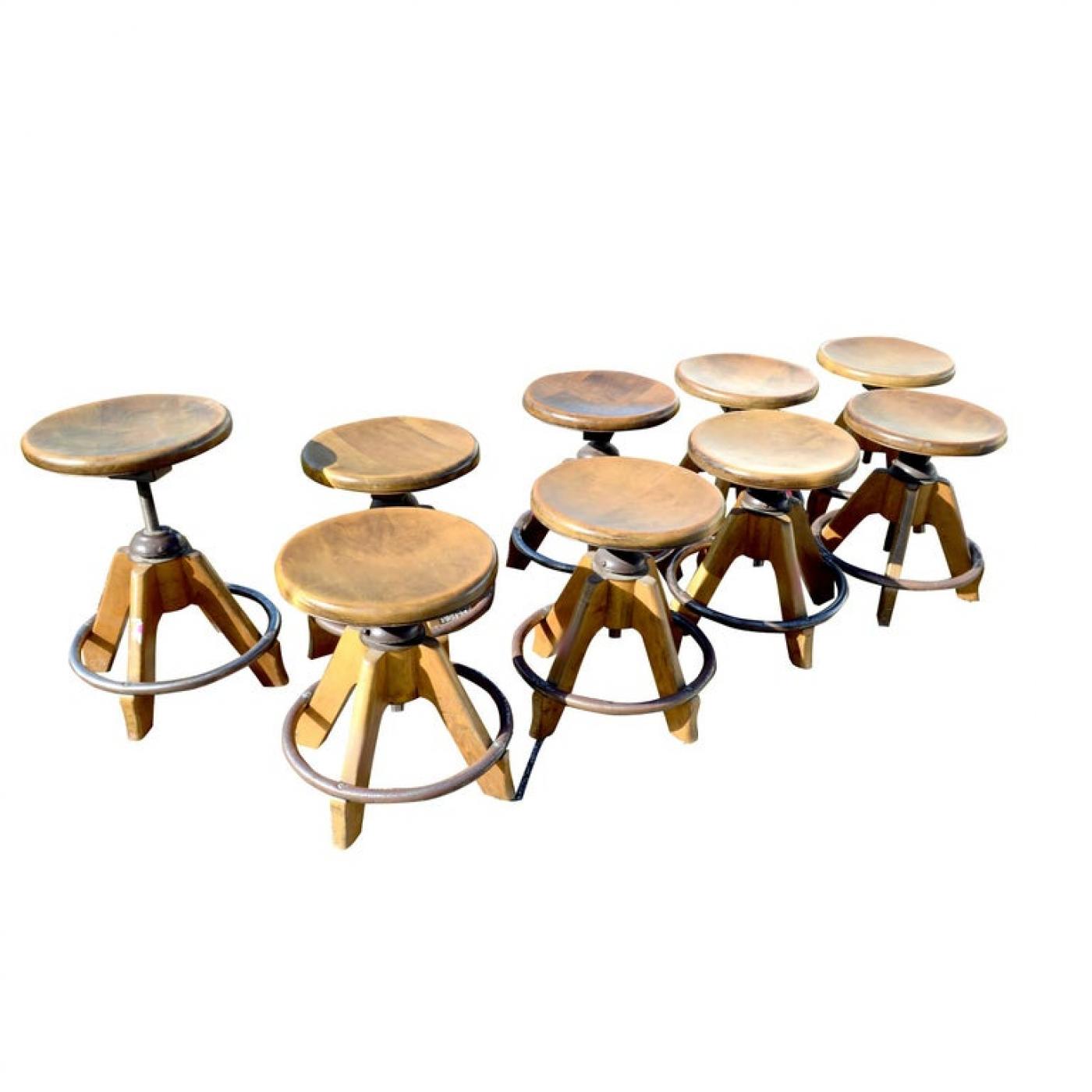 Remington Rand - 1 Vintage Gunlocke Remington Rand Industrial Stool in ...