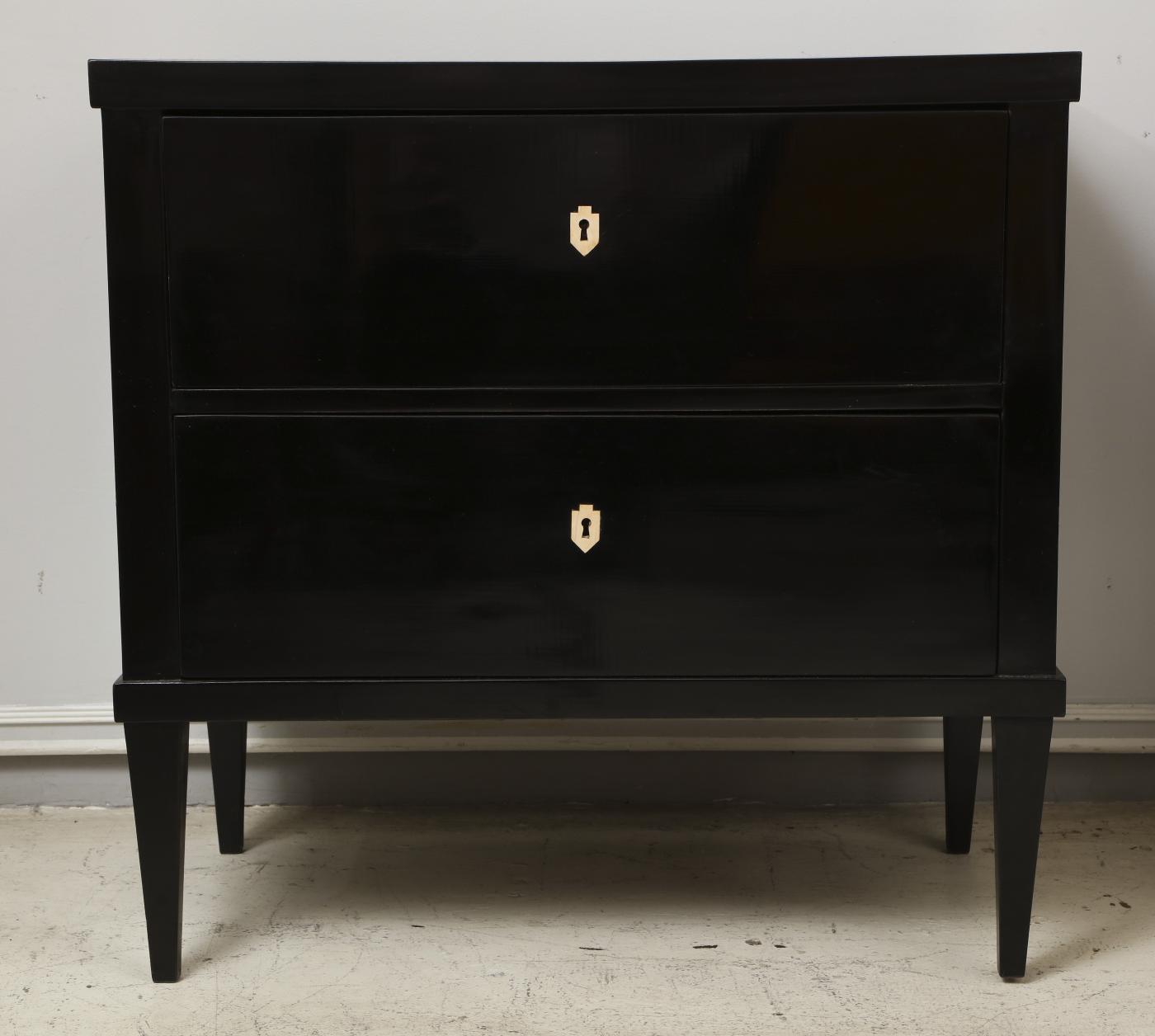 Custom Ebonized Louis XVI Style Chest/Commode on Tapered Legs