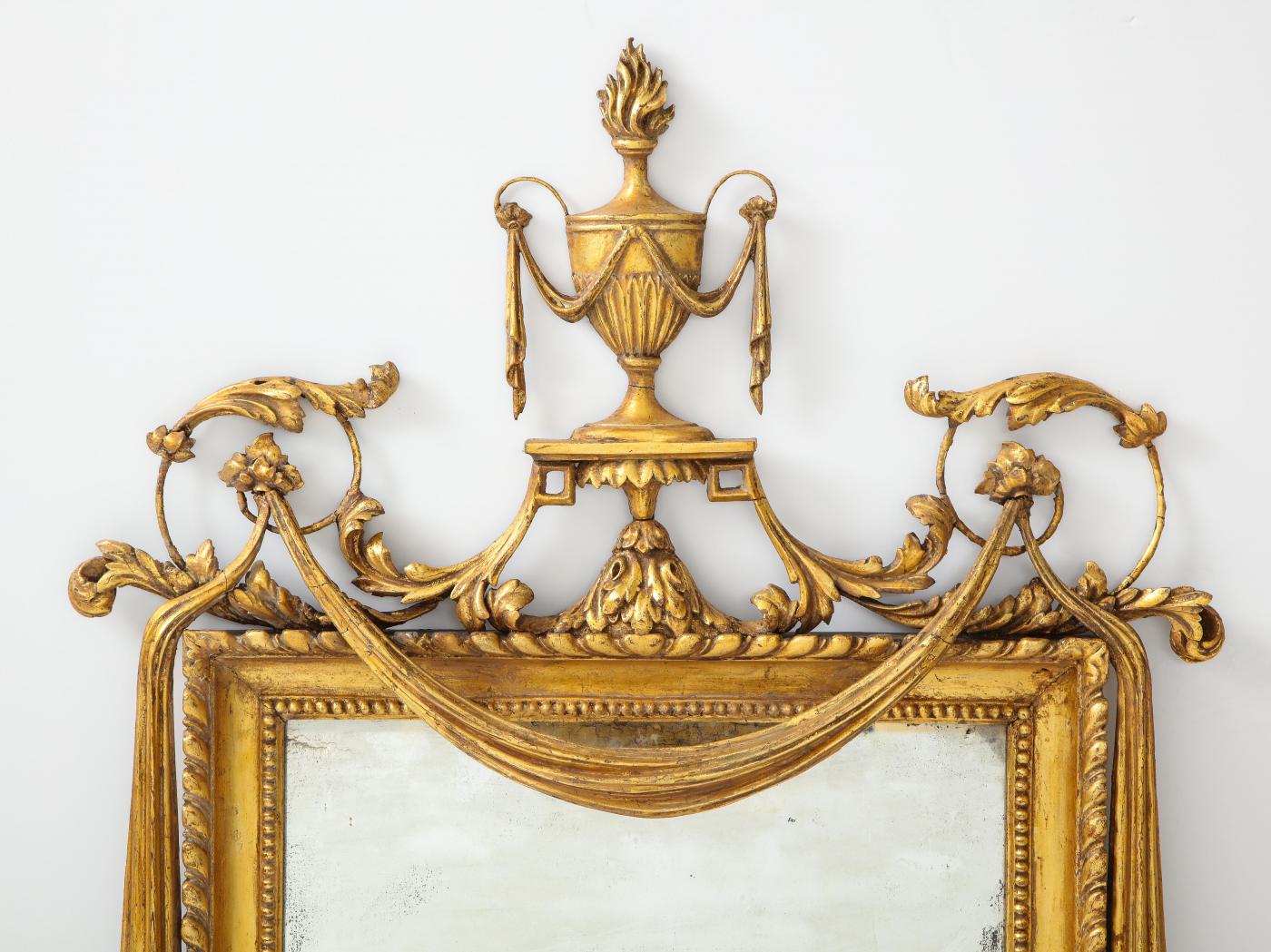 A Pair of George III-Style Giltwood and Composition Pier Mirrors