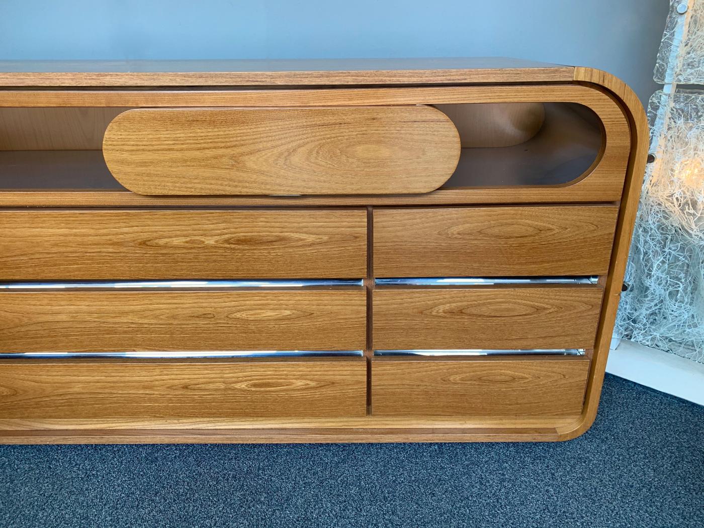 Mario Sabot - Chest of Drawers Wood and Stainless Steel by Mario Sabot ...