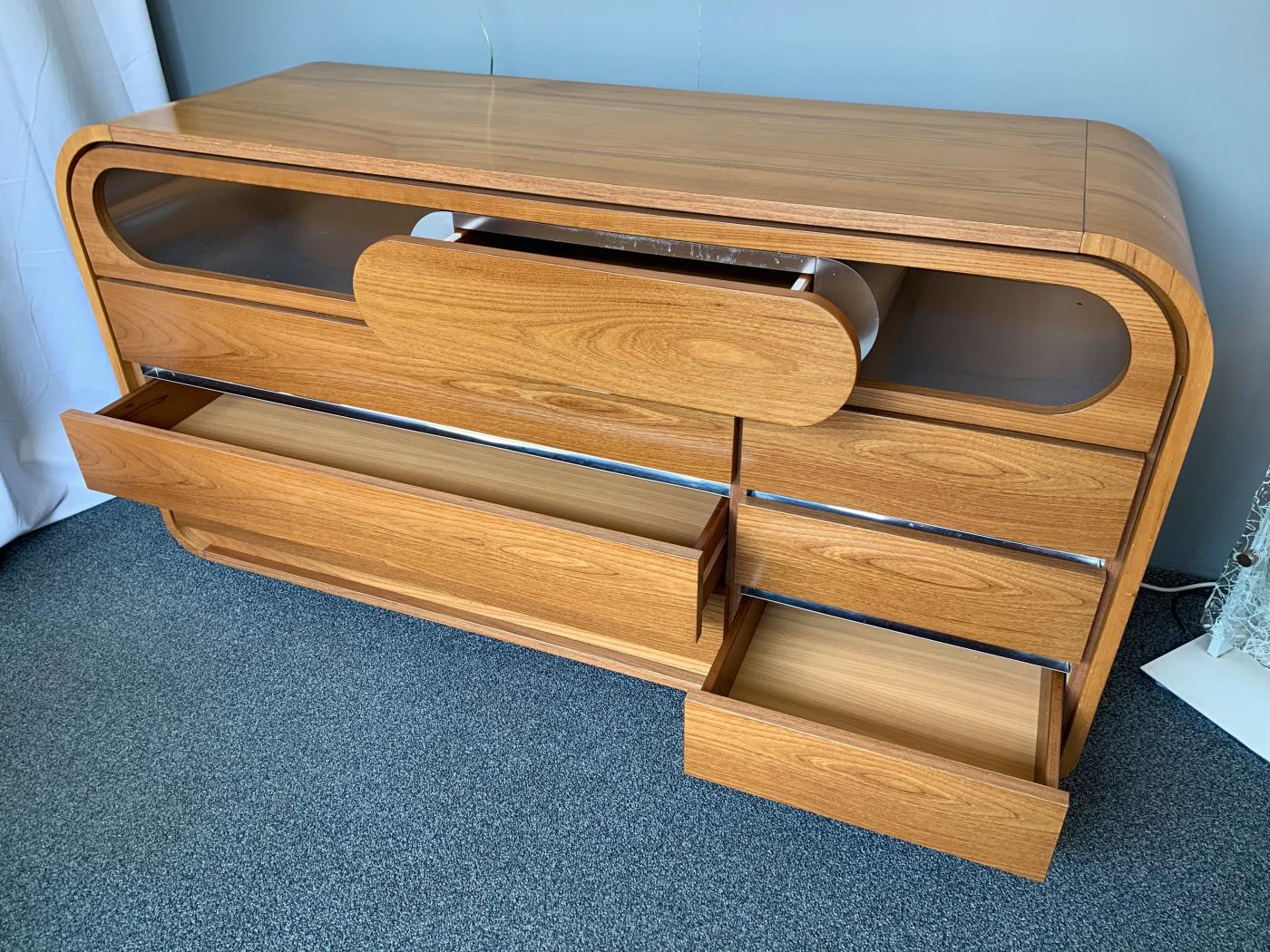 Mario Sabot - Chest of Drawers Wood and Stainless Steel by Mario Sabot ...
