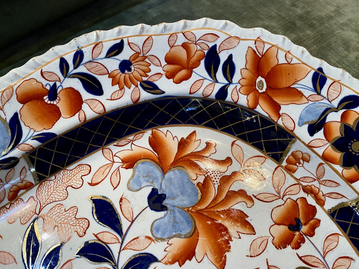 Large English Ironstone Imari Platter