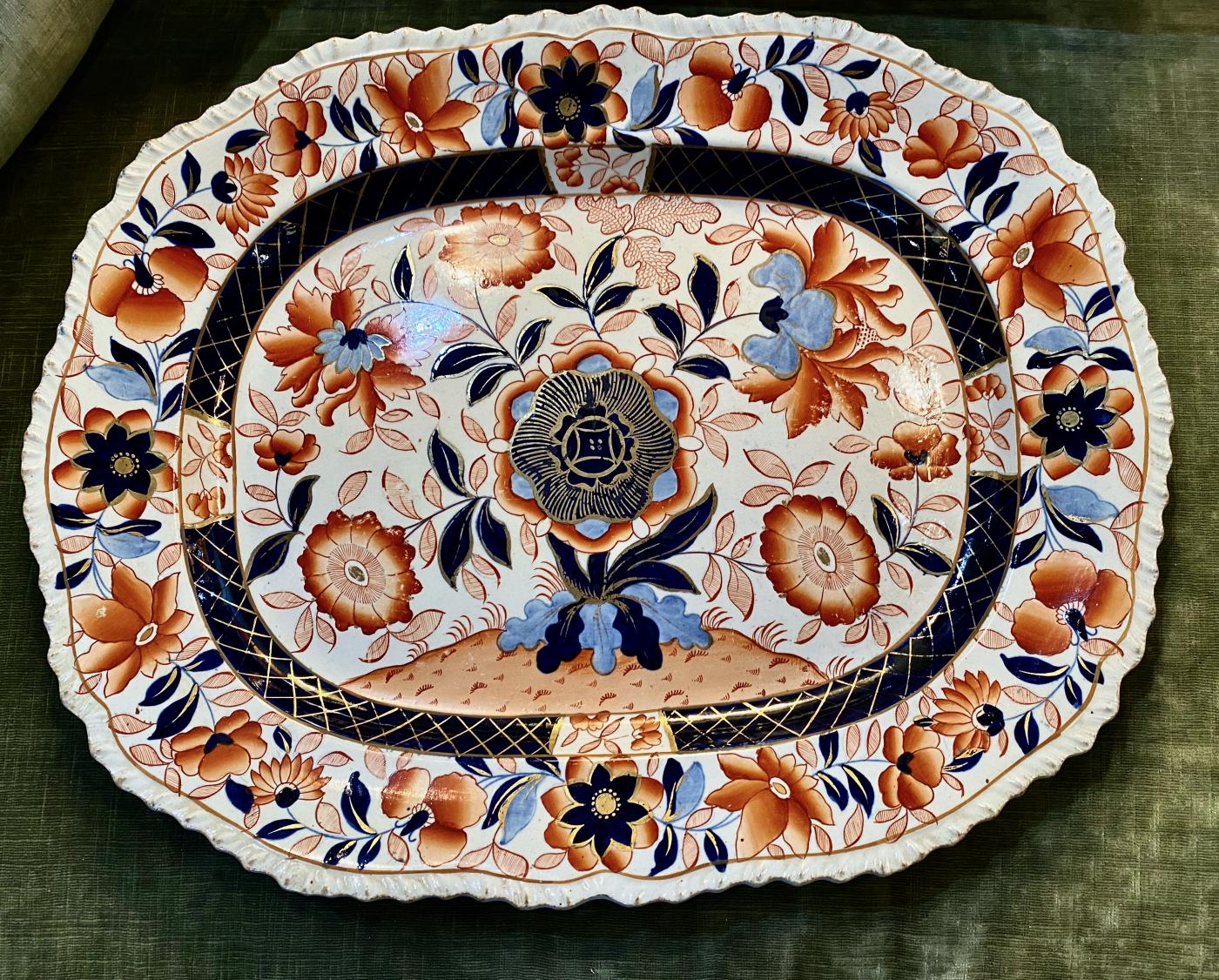 Large English Ironstone Imari Platter