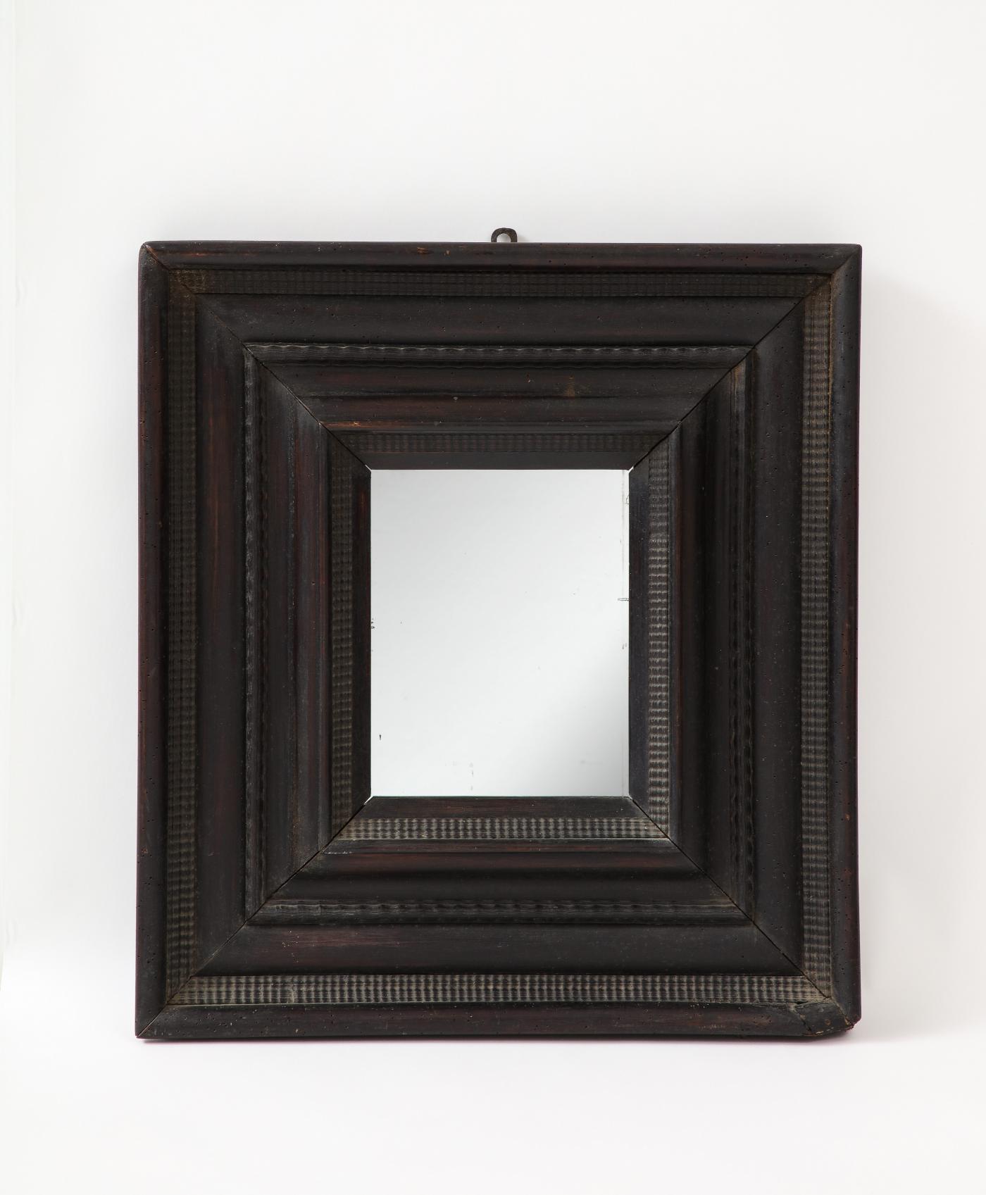 17th C. Italian Ebonized Walnut Mirror