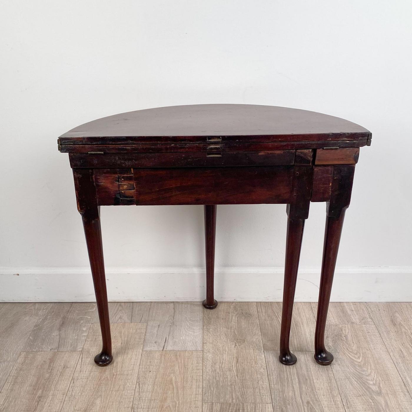 18th Century Demilune Table, England circa 1740