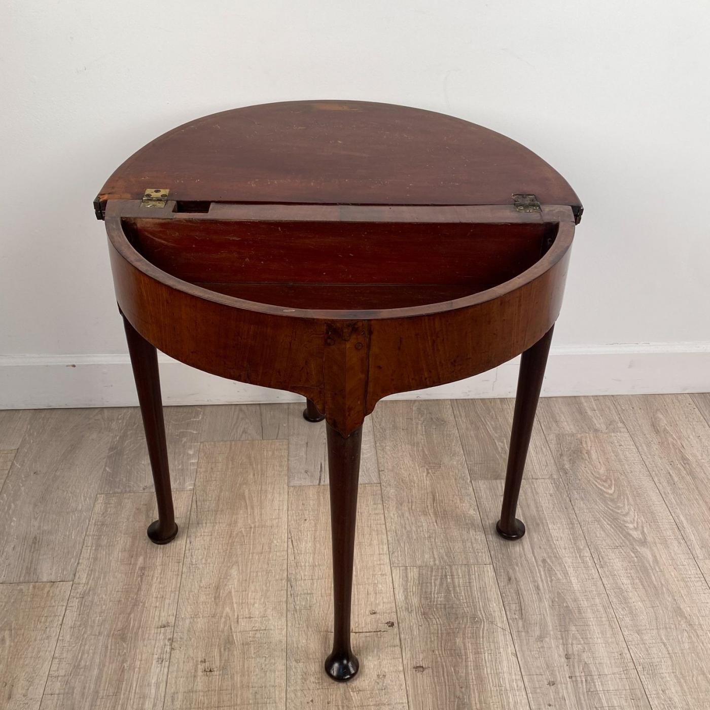 18th Century Demilune Table, England circa 1740