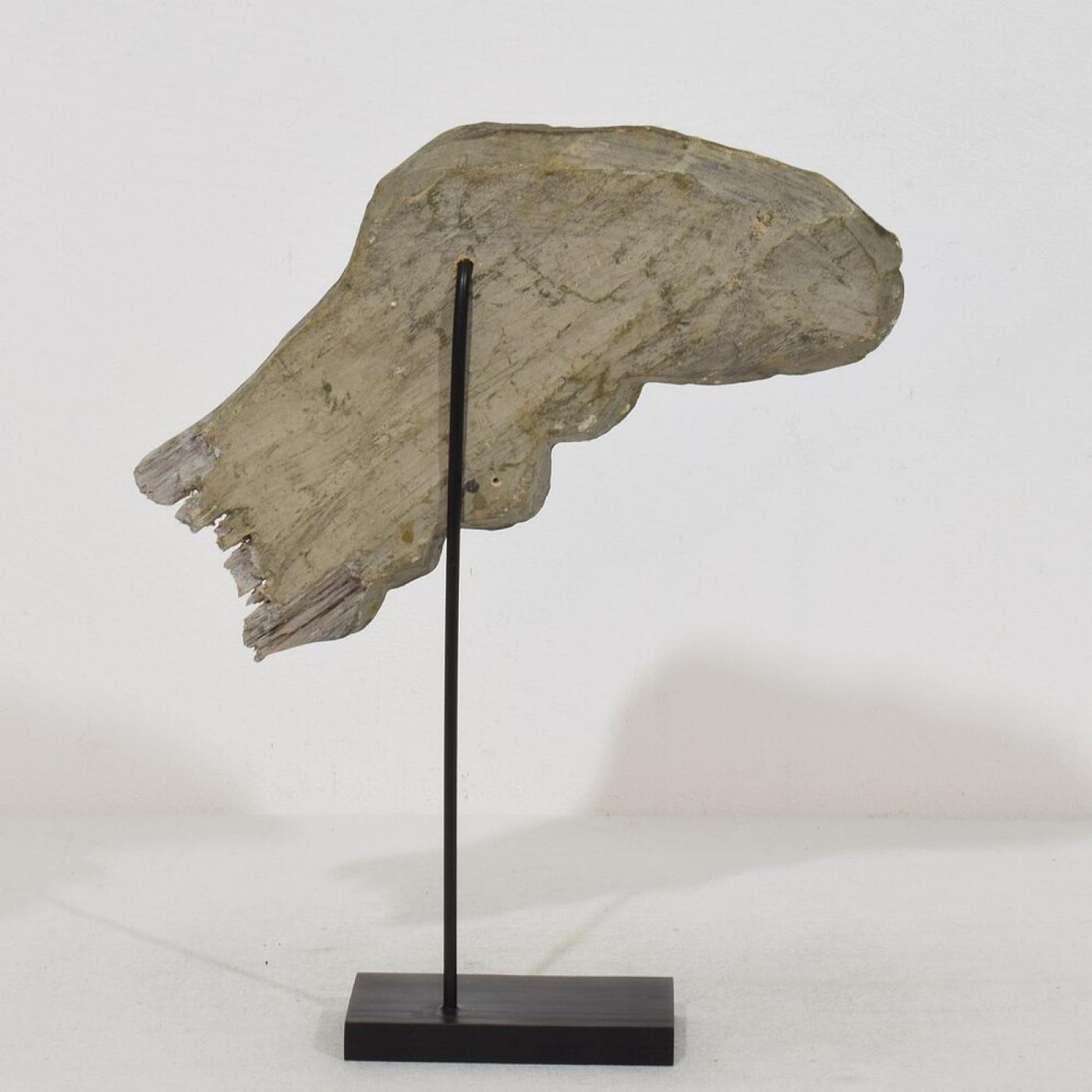 18th Century, Italian Carved Wooden Wing of a Baroque Angel