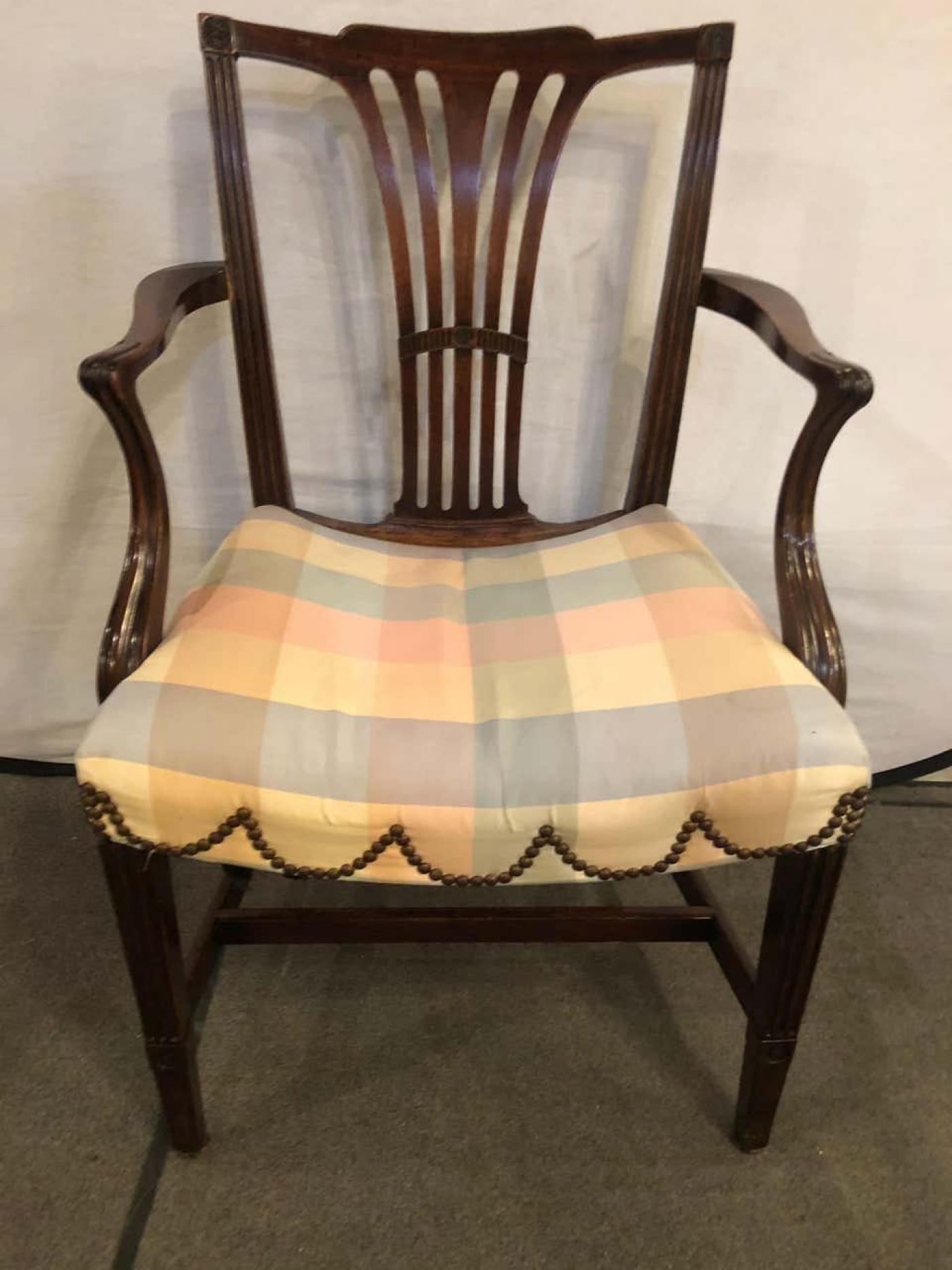 18th Century Sheridan Armchair with Slanted Seat