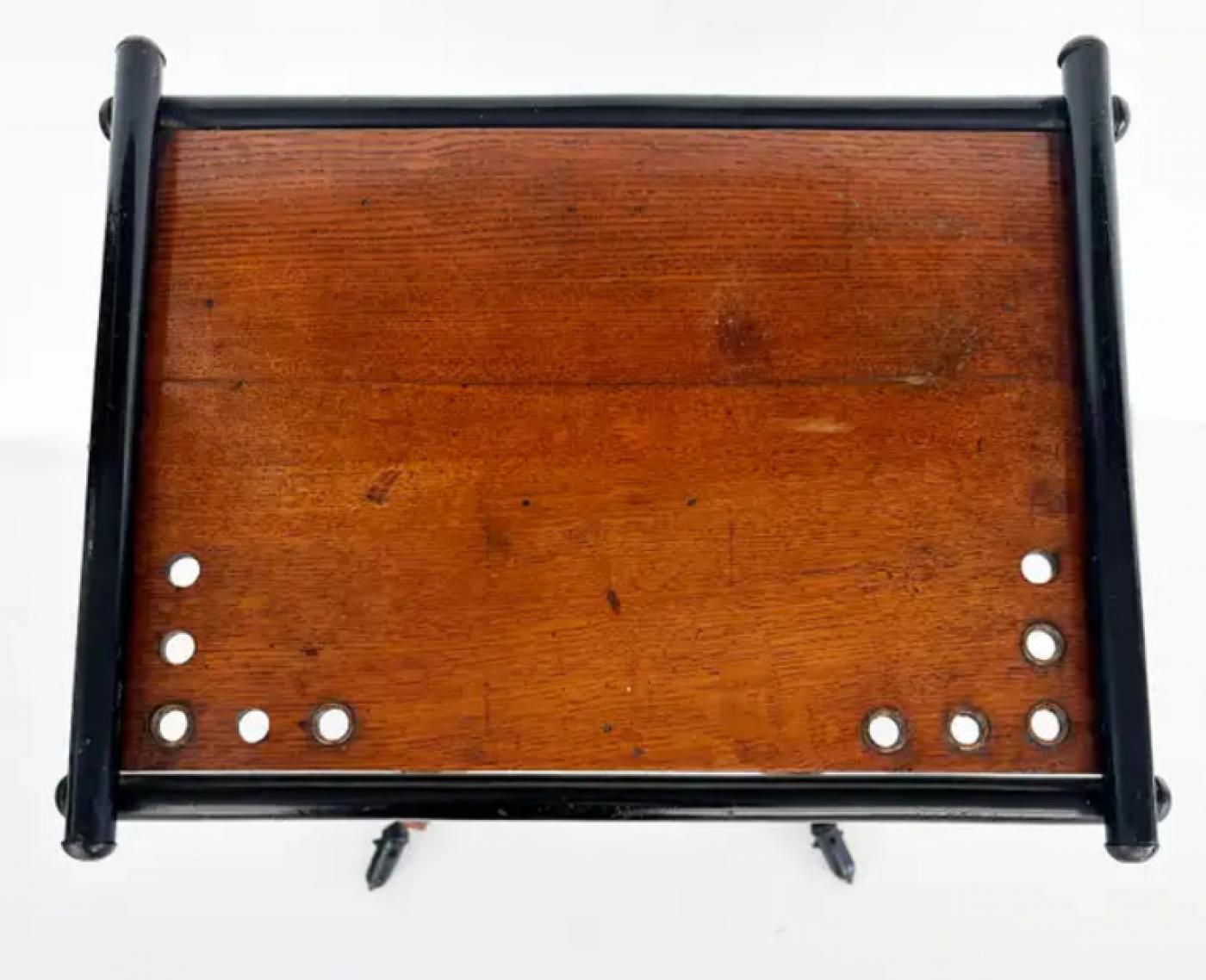 1920s Italian Military Smoking Side Table With Grenades on Legs and Feet