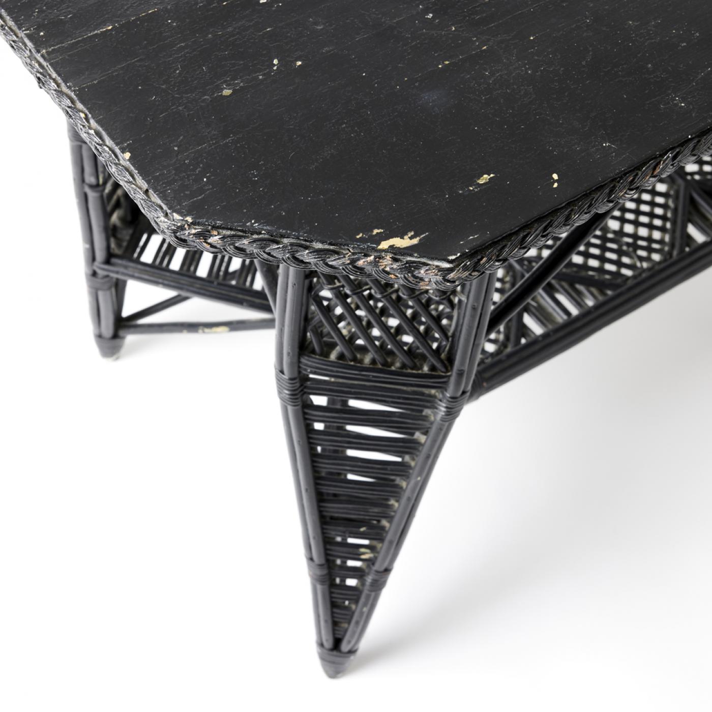 1920's Painted Wicker Table