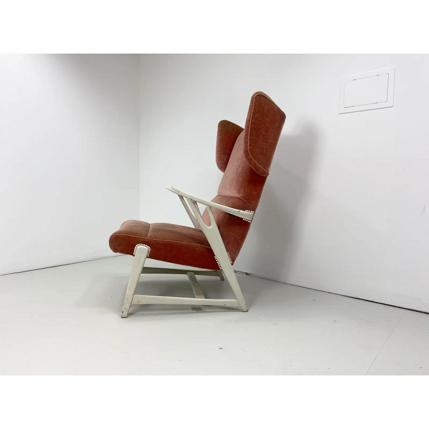 1950’s European Angular Wingback Chair