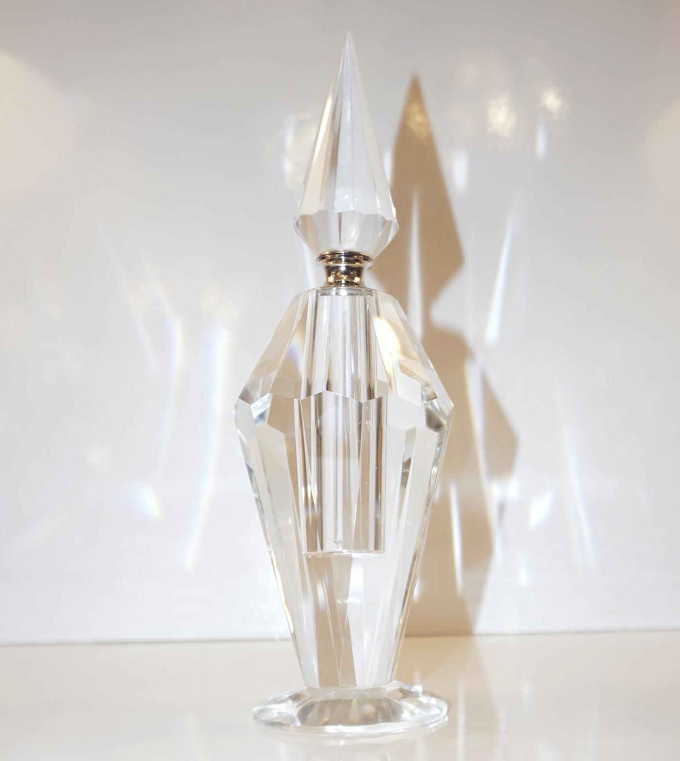 1950s American Vintage Diamond Cut Multi Faceted Tall Crystal Perfume ...