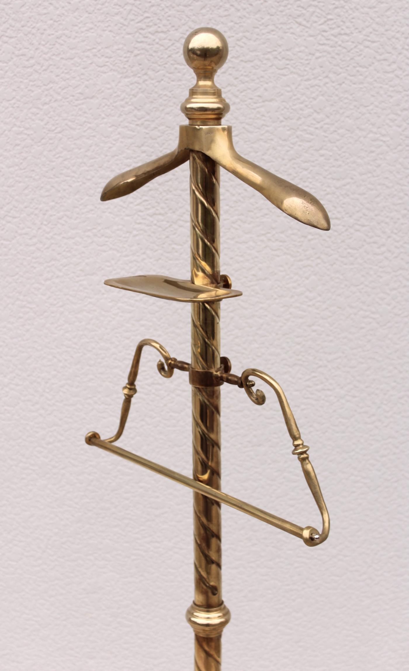 1960's Brass Valet Stand