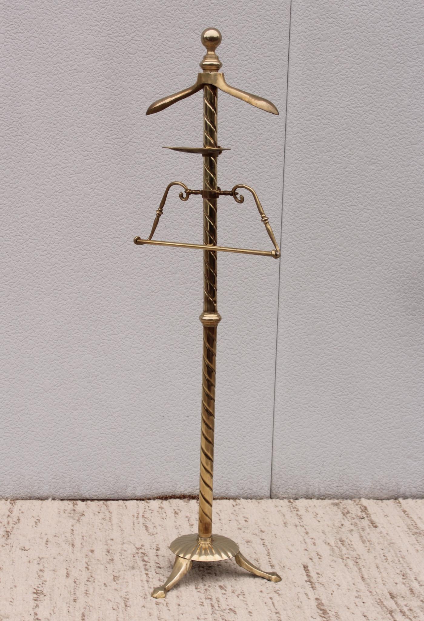 1960's Brass Valet Stand