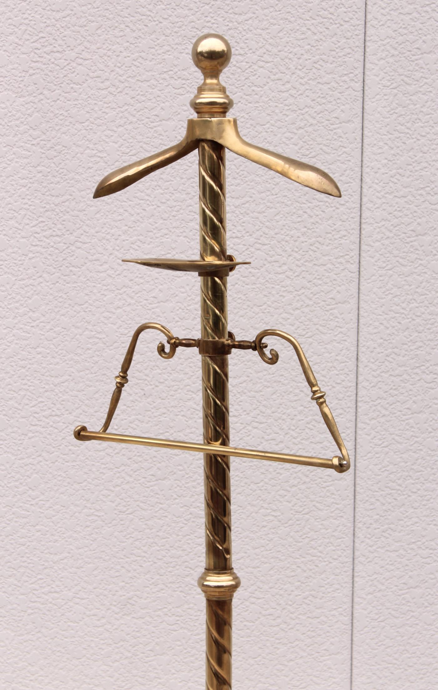 1960's Brass Valet Stand