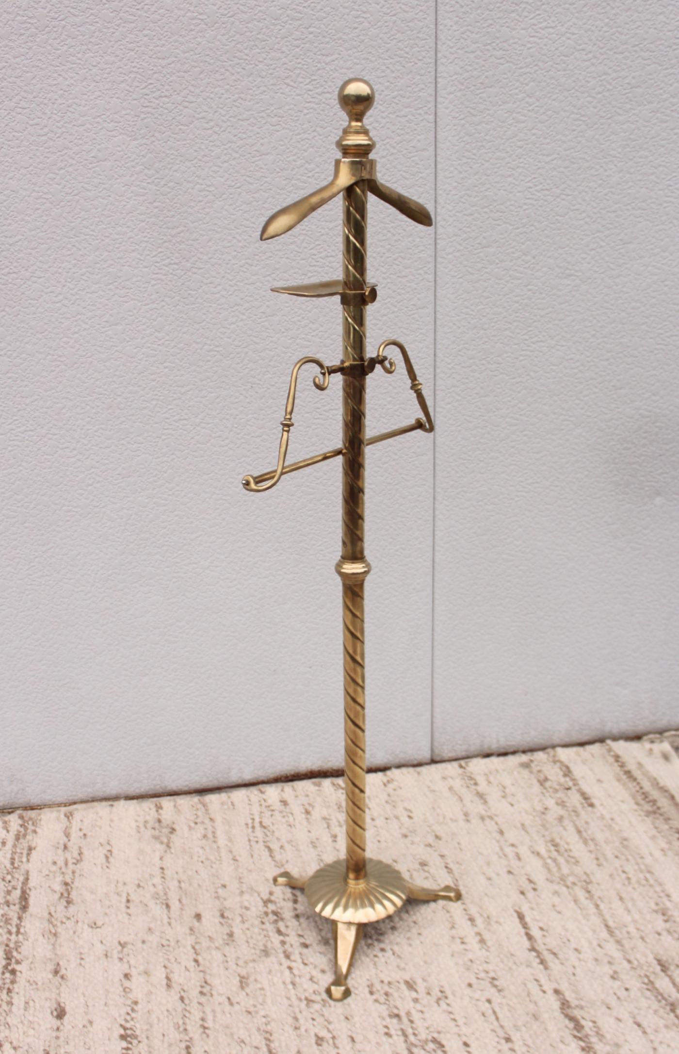 1960's Brass Valet Stand