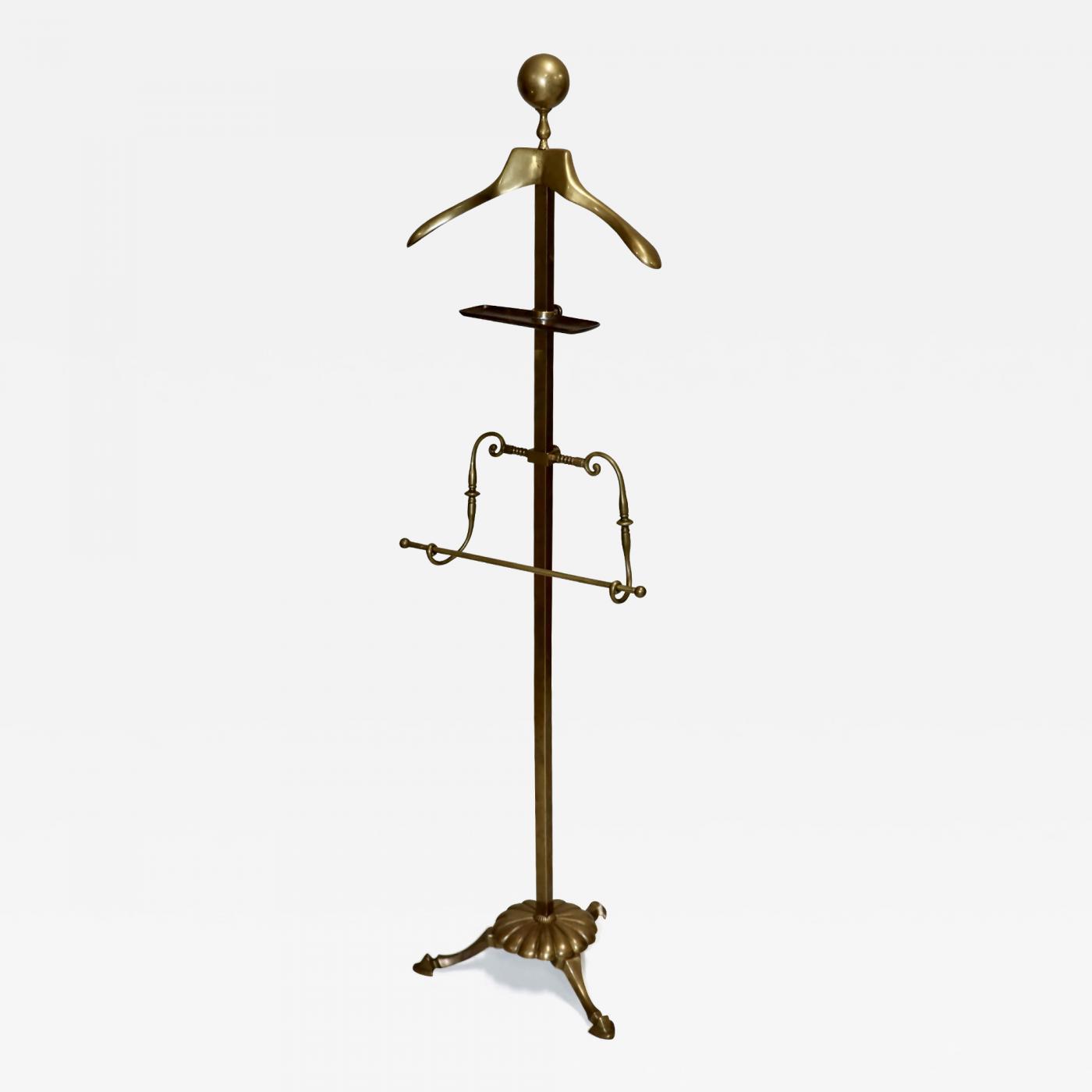 1960's Patinated Brass Valet Stand