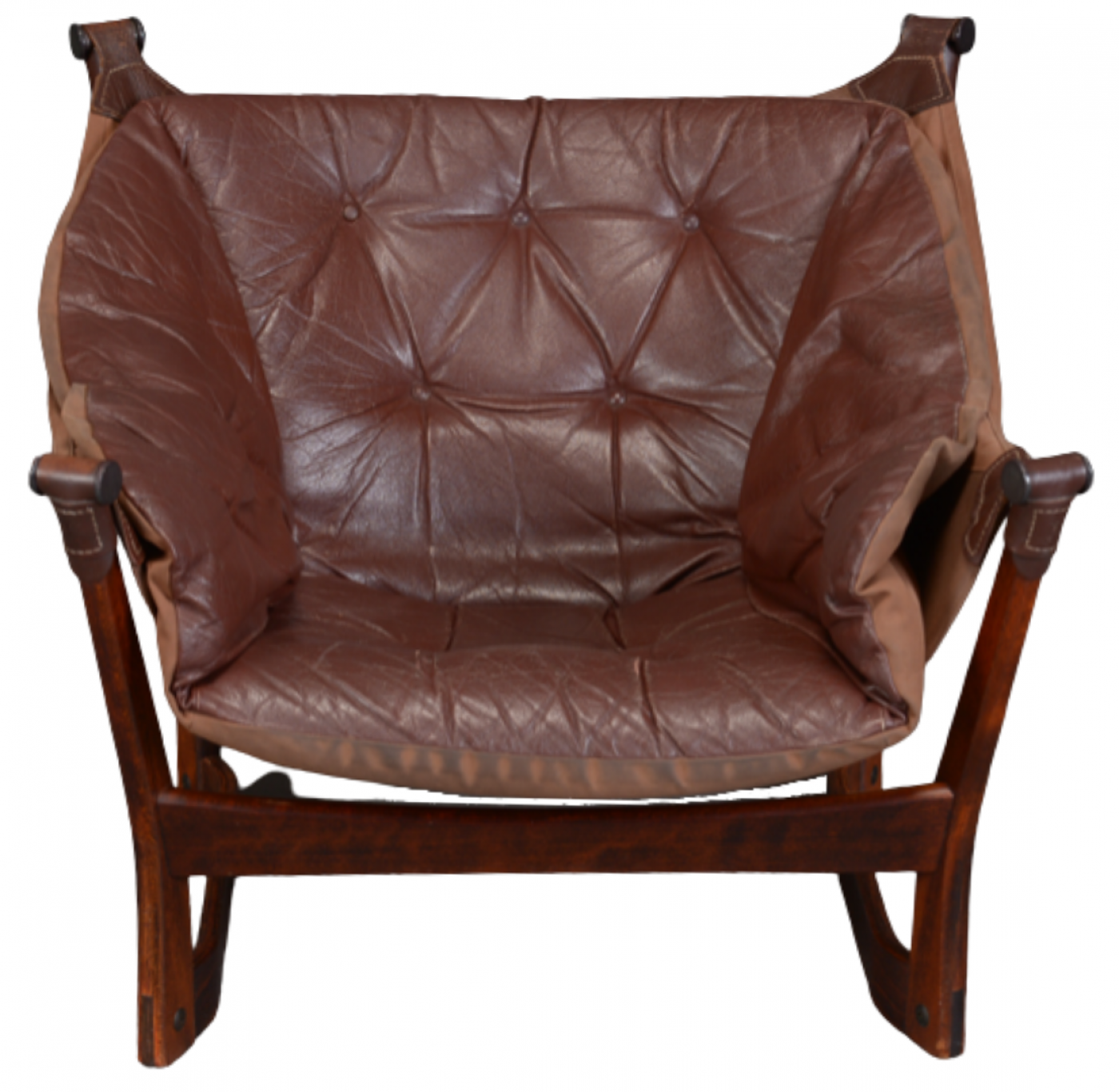 1960s Tormod Alnaes 'Trega' teak and leather lounge chair