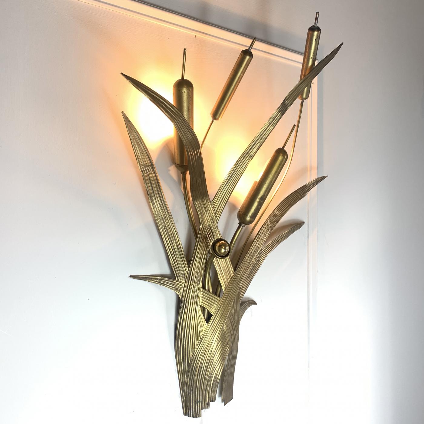 1970's Italian Bulrush Wall Light