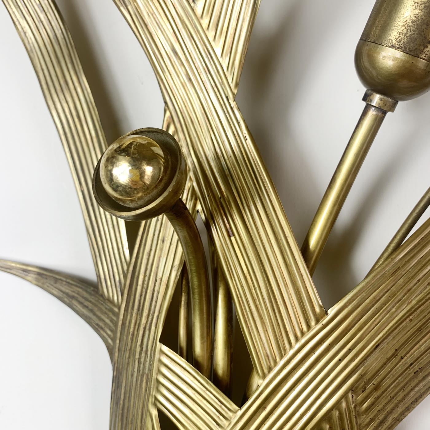 1970's Italian Bulrush Wall Light