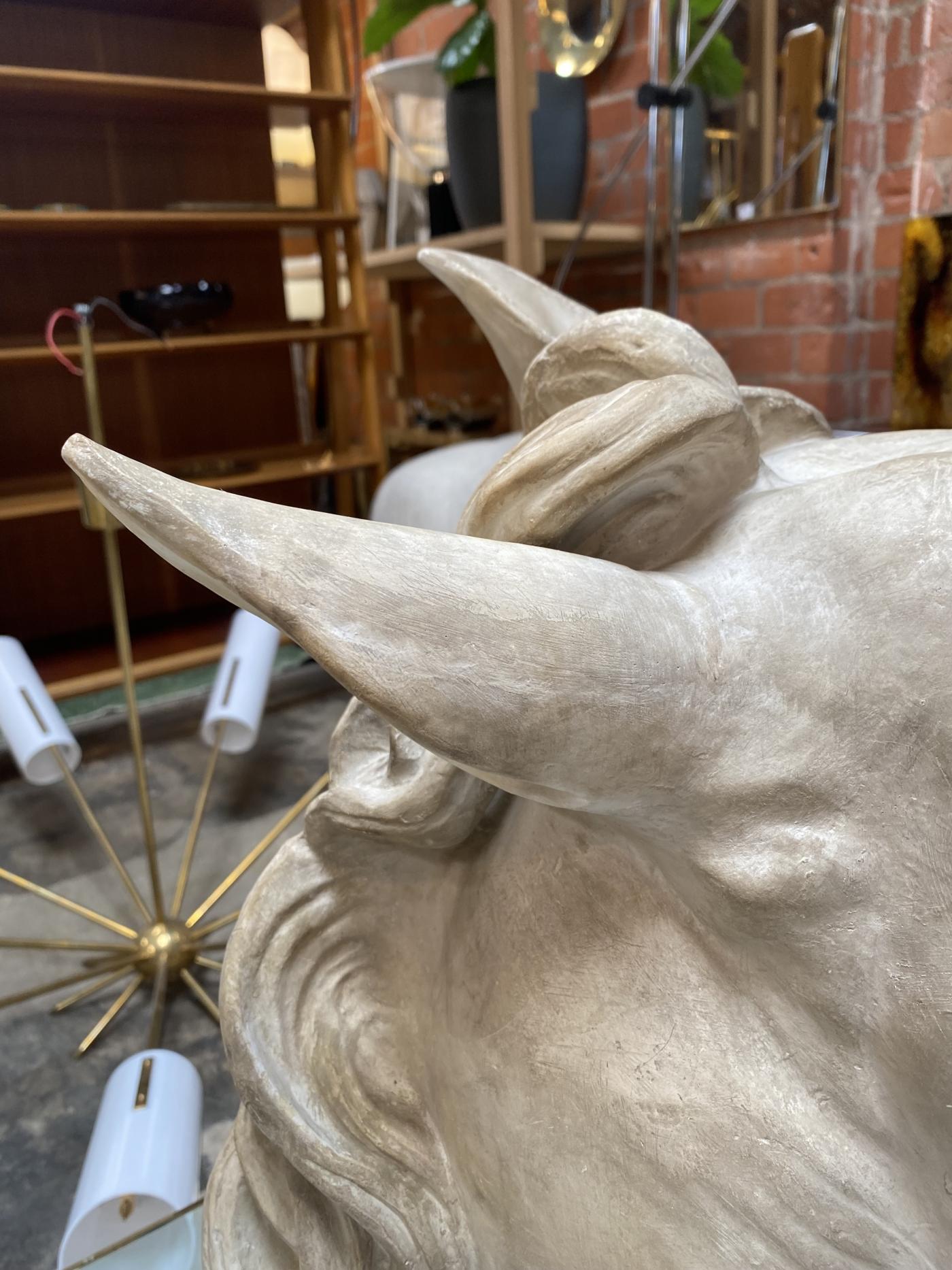 1970s Italian Plaster Horse Sculpture