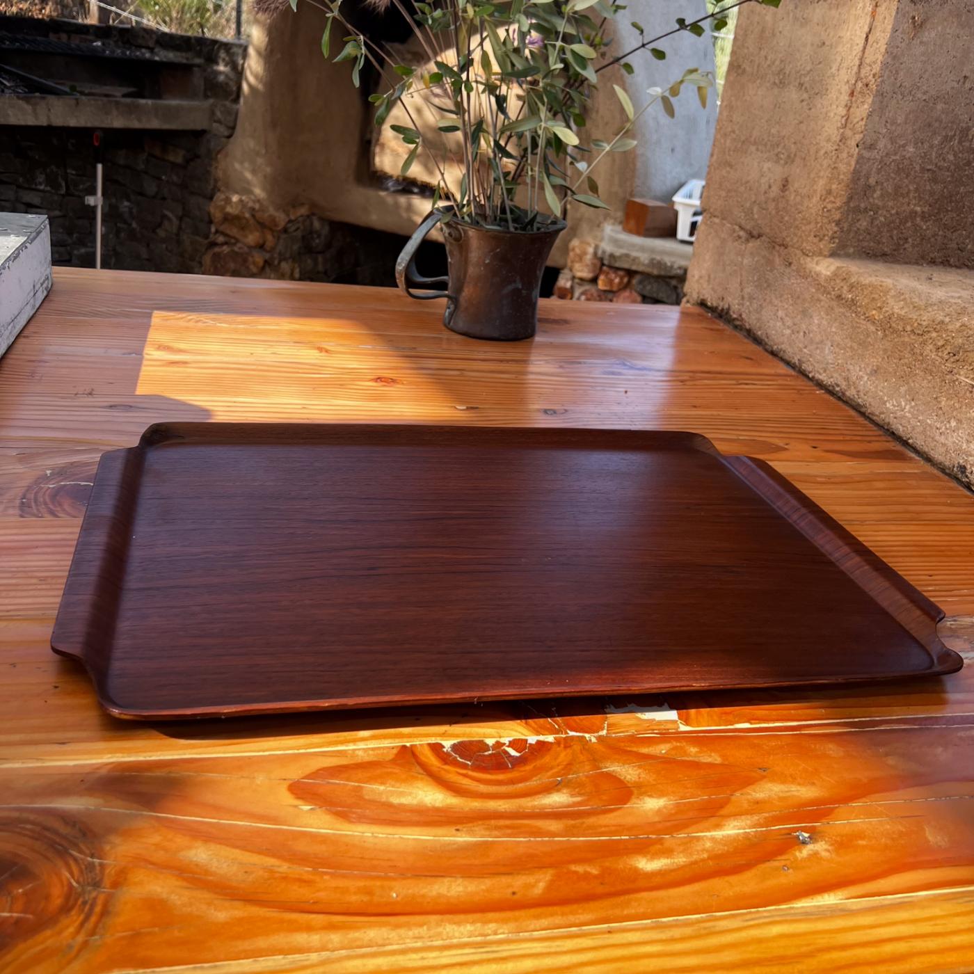 1970s Modern Platter Teakwood Serving Tray Sweden