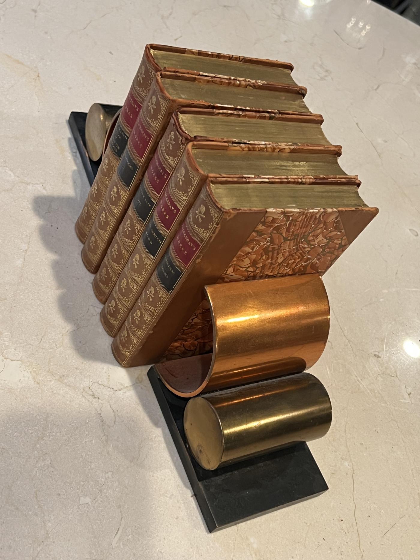 19TH CENTURY FIVE VOLUMES OF THACKERAY'S WORKS