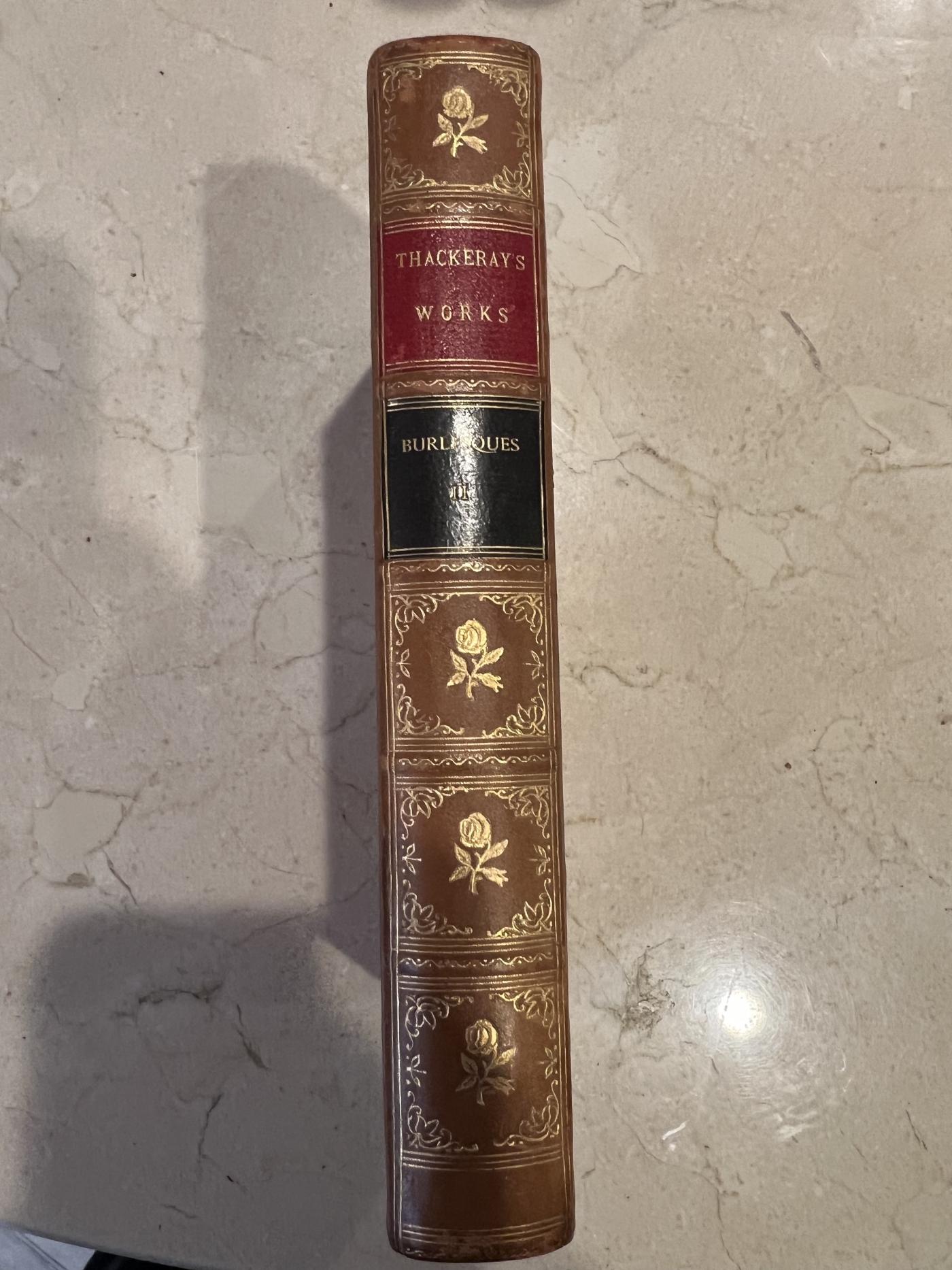 19TH CENTURY FIVE VOLUMES OF THACKERAY'S WORKS