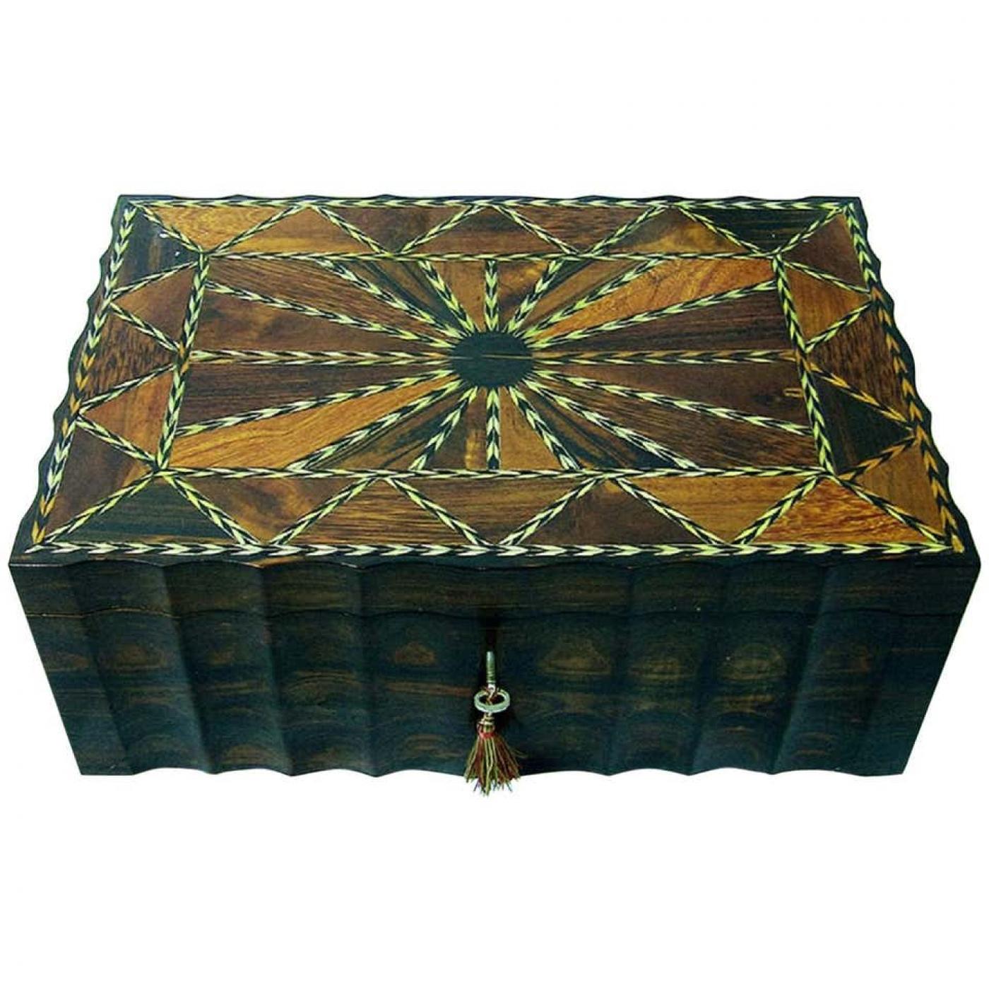 19th Century Anglo Ceylonese Coromandel Stationary Box with Specimen ...