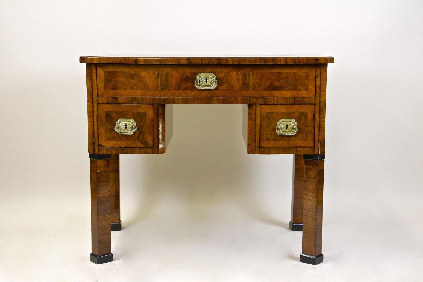 19th Century Biedermeier Writing Desk/ Side Table - Nutwood, Austria ...