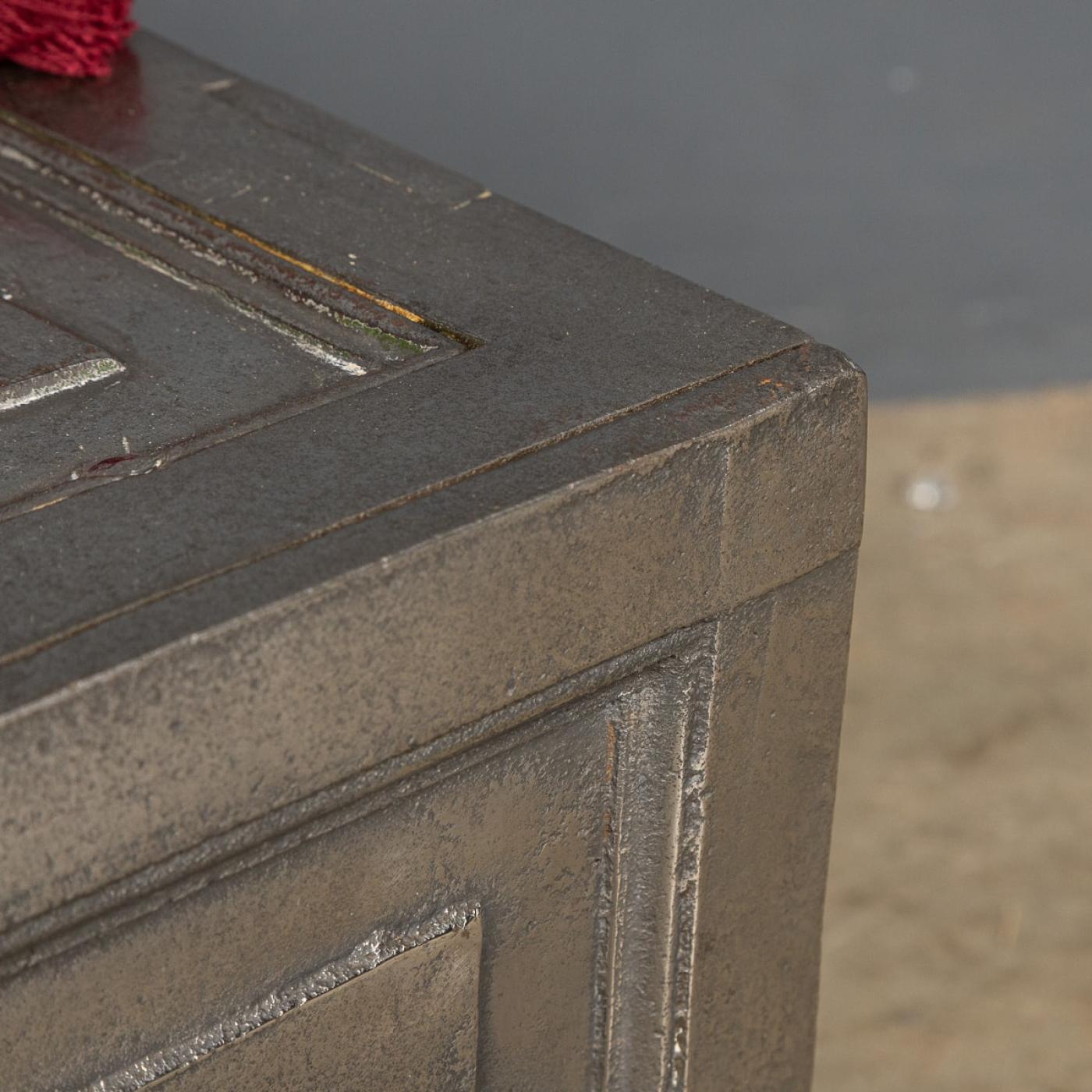 19th Century Georgian Cast Iron Bound Strong Box, c.1800