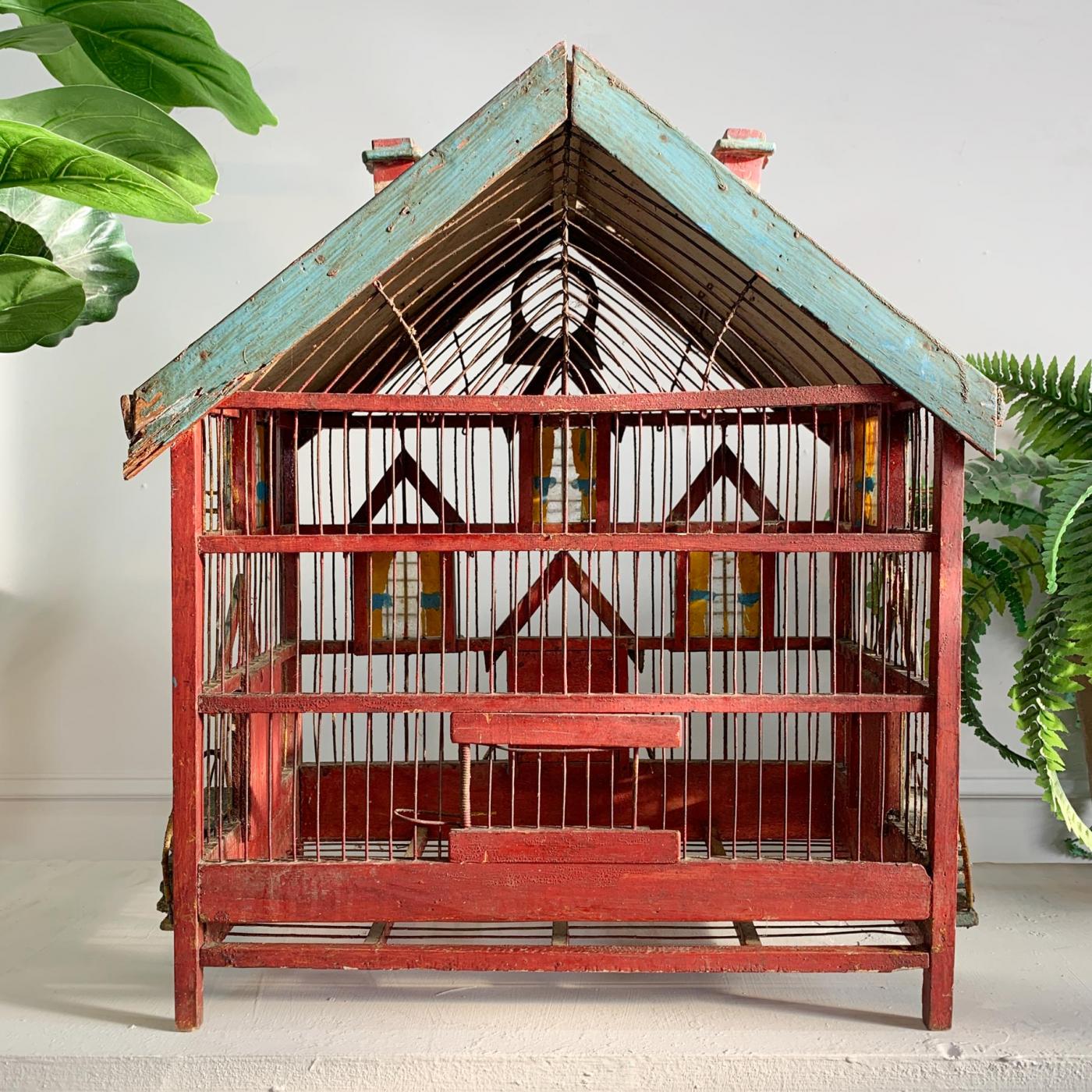 19th Century German Folk Art Bird Cage