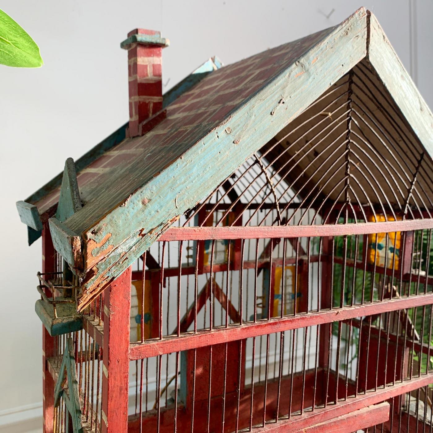 19th Century German Folk Art Bird Cage