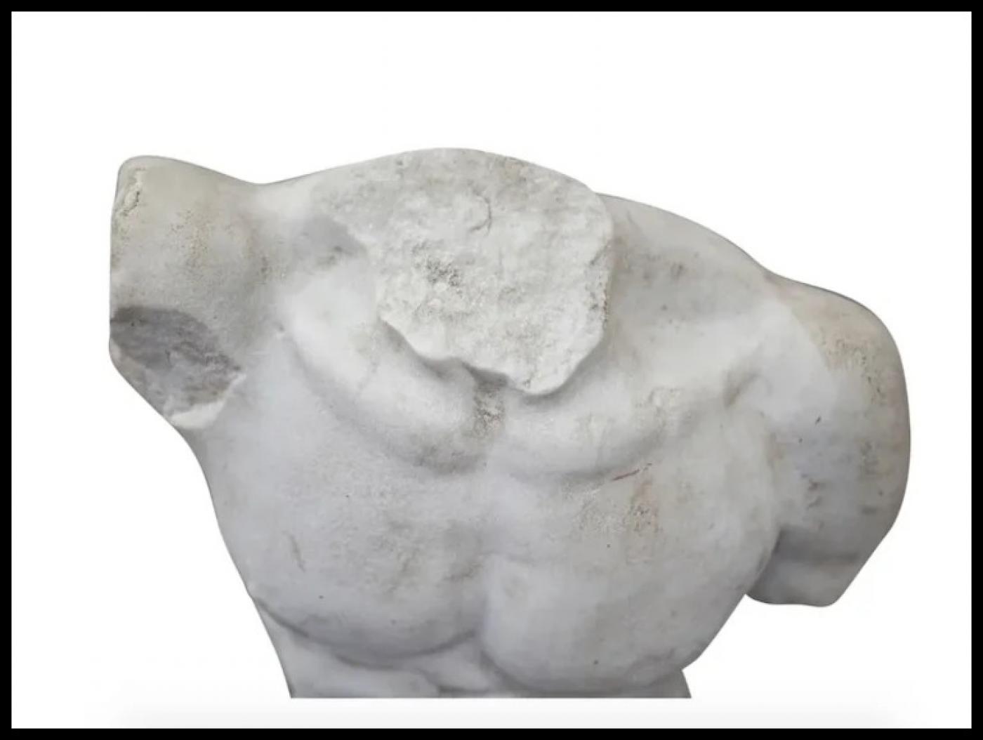 19th Century Grand Tour Marble Nude Torso Sculpture LIFE SIZE