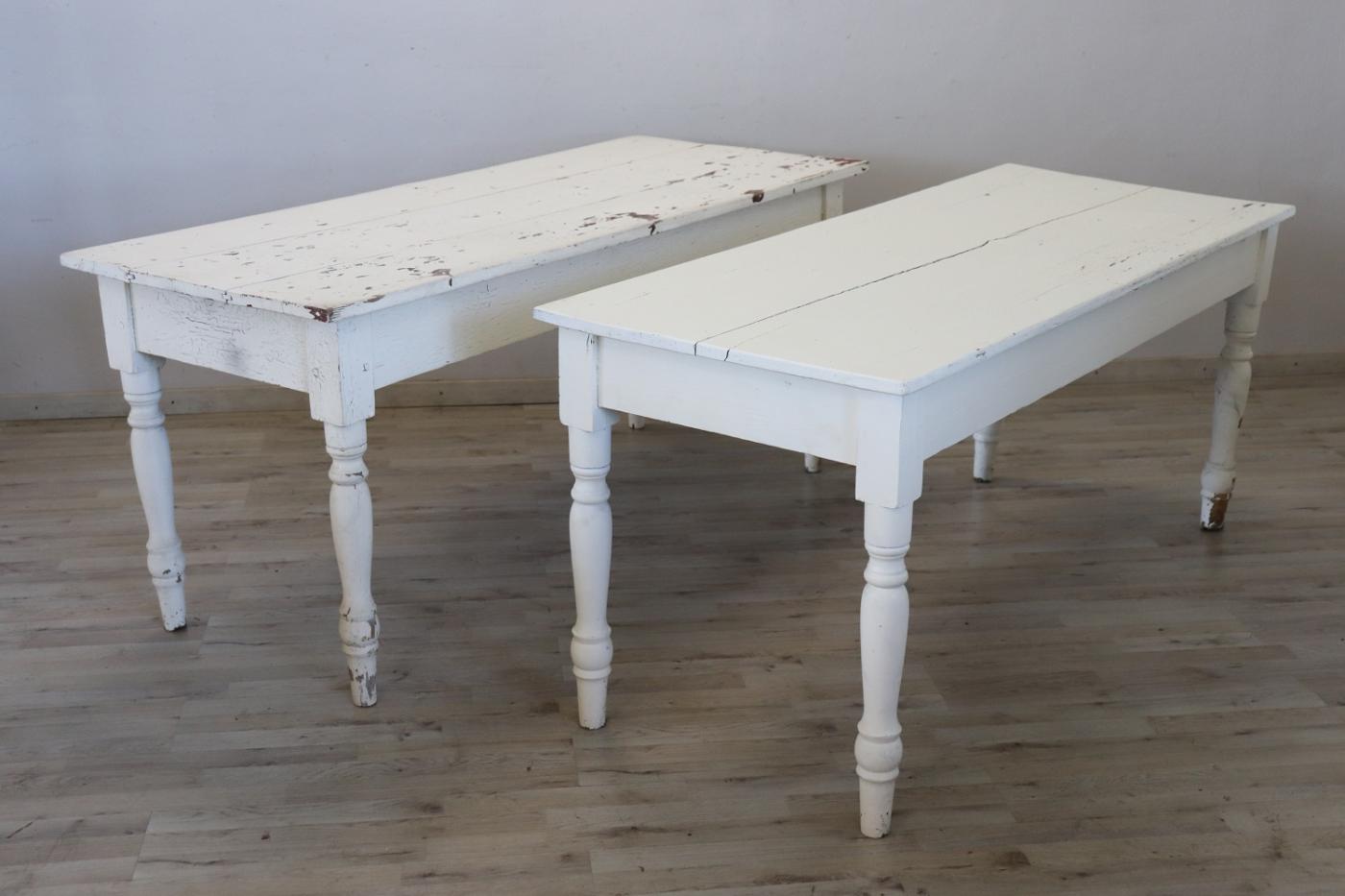 19th Century Italian Pair of Antique Long Dining Room Table in ...