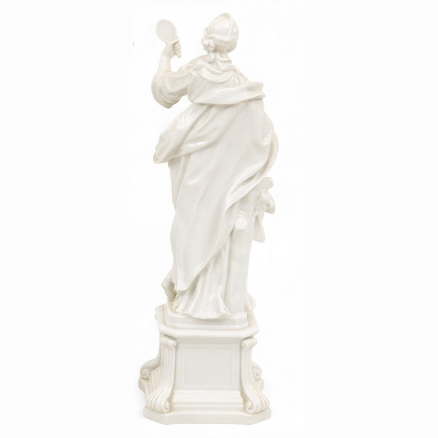 19th Century Italian White Porcelain Decorative Sculpture of Prudence