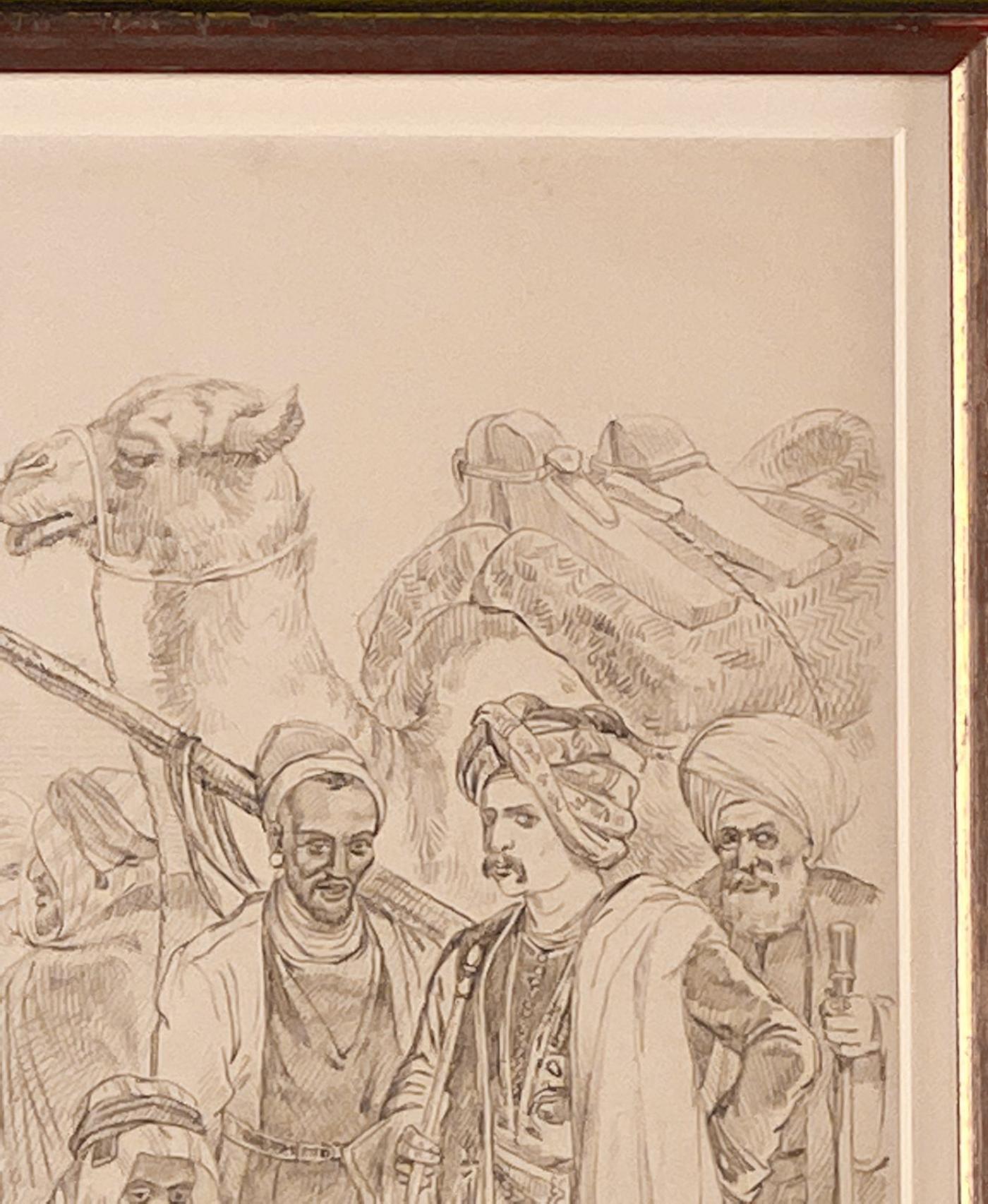 Orientalist / Orientalism - 19th Century Orientalist Drawing by Georg ...