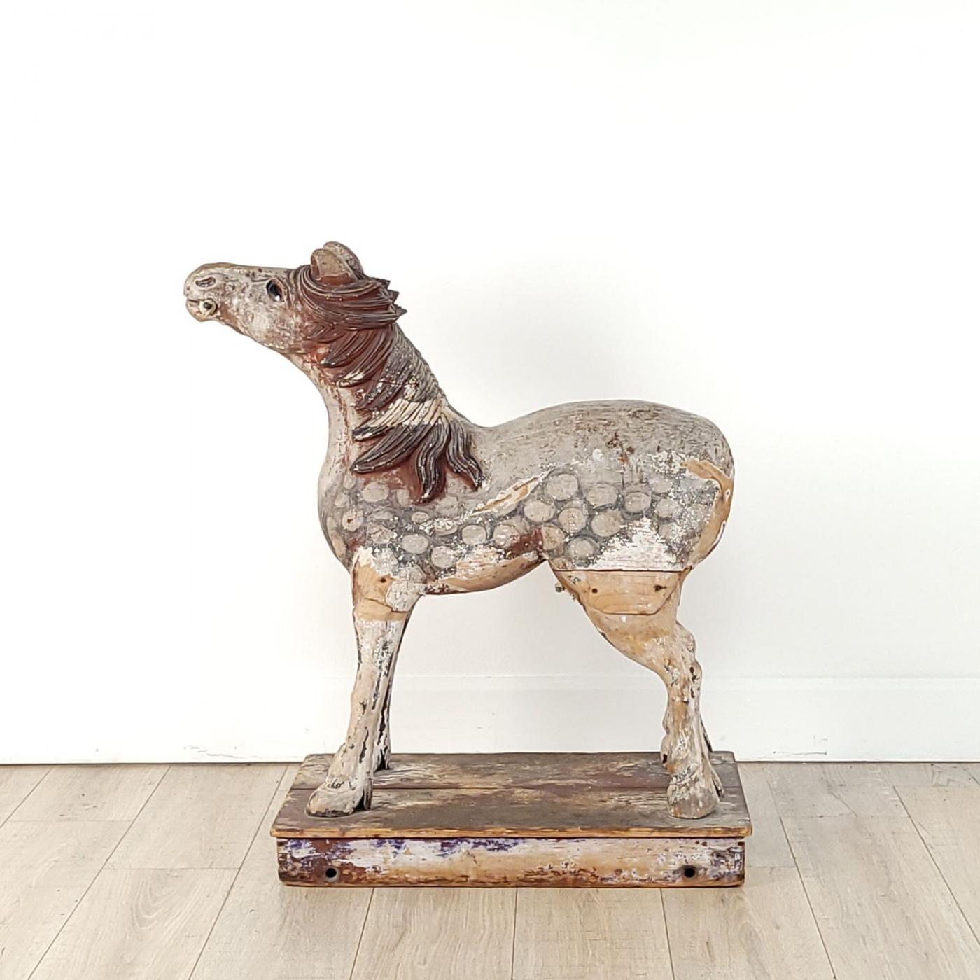 19th Century Rustic Swedish Painted Pony