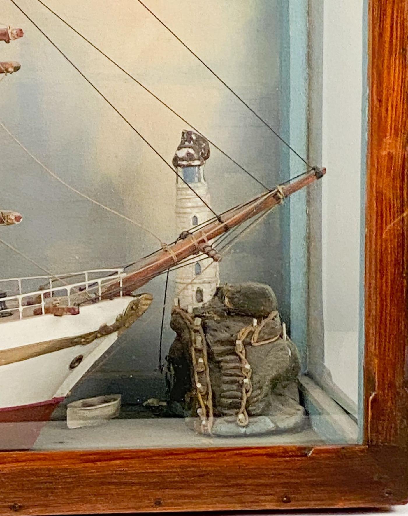 19th Century Ship Model Diorama, American circa 1880